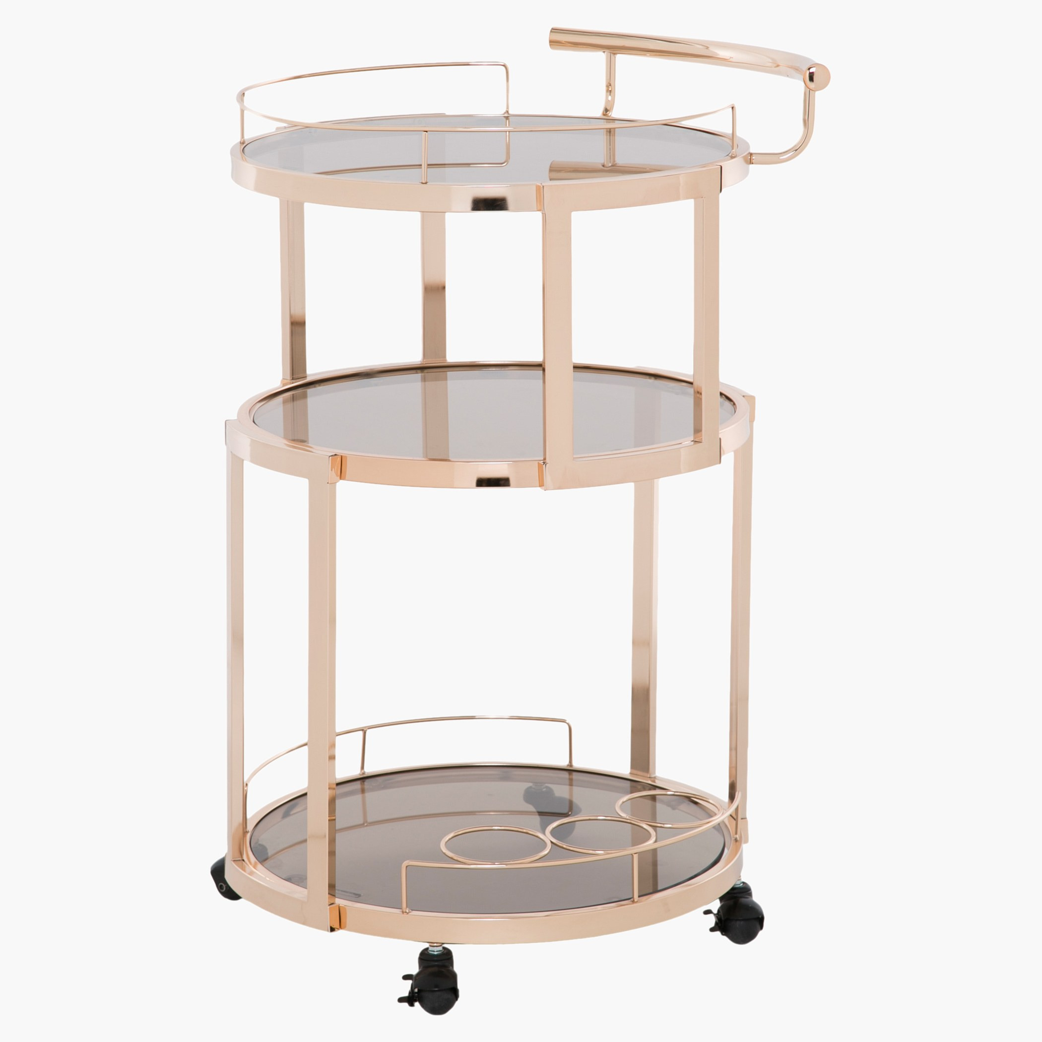 Shop Amber Round Serving Trolley | Home Centre UAE
