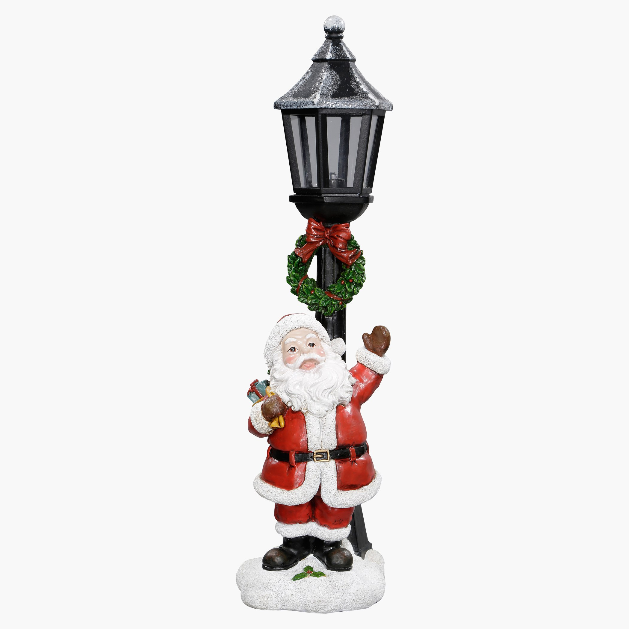 Shop Traditional Santa with LED Street Light Online | Home Centre UAE