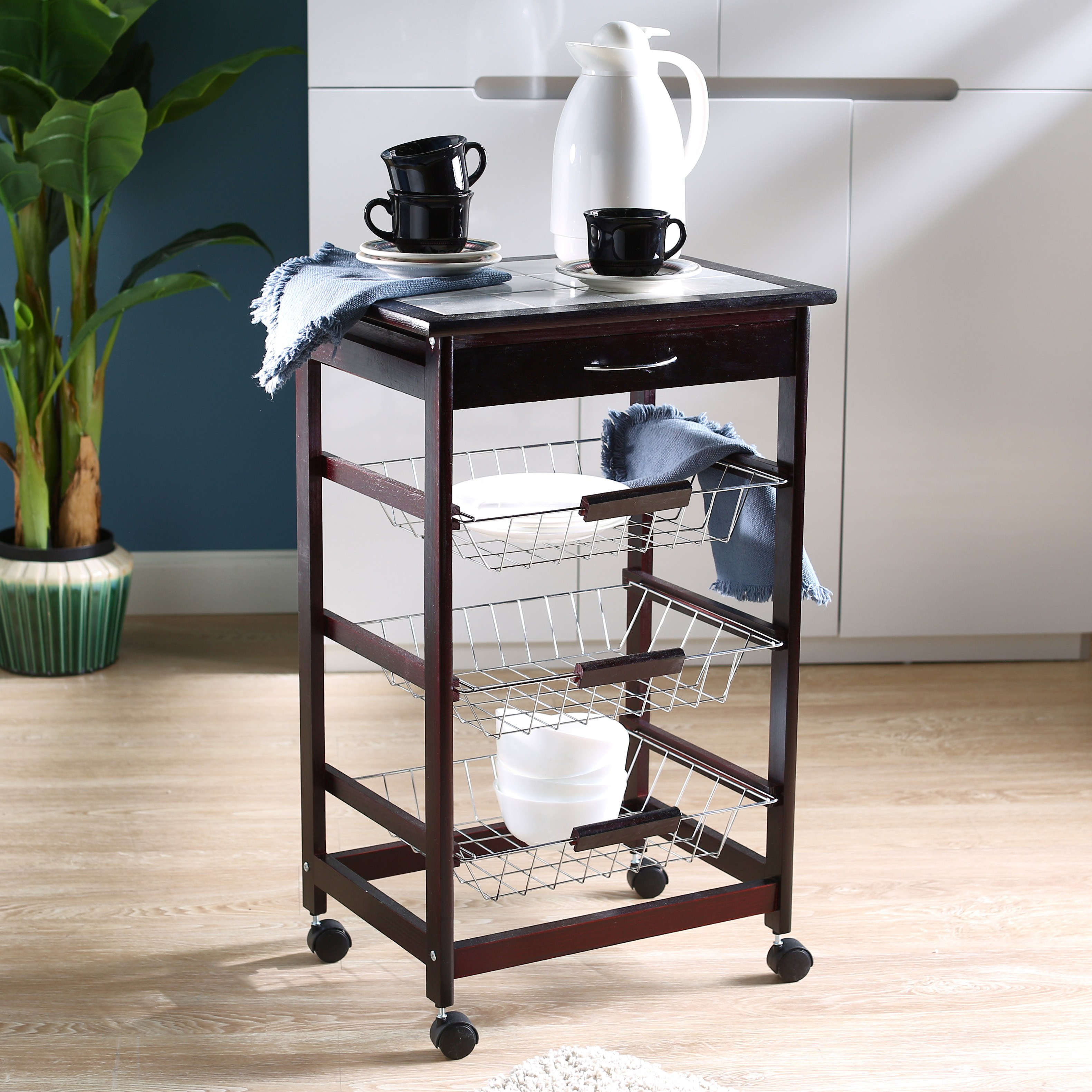 Shop Cazo Riva 3-Tier Kitchen Trolley with Drawer | Homecentre Egypt