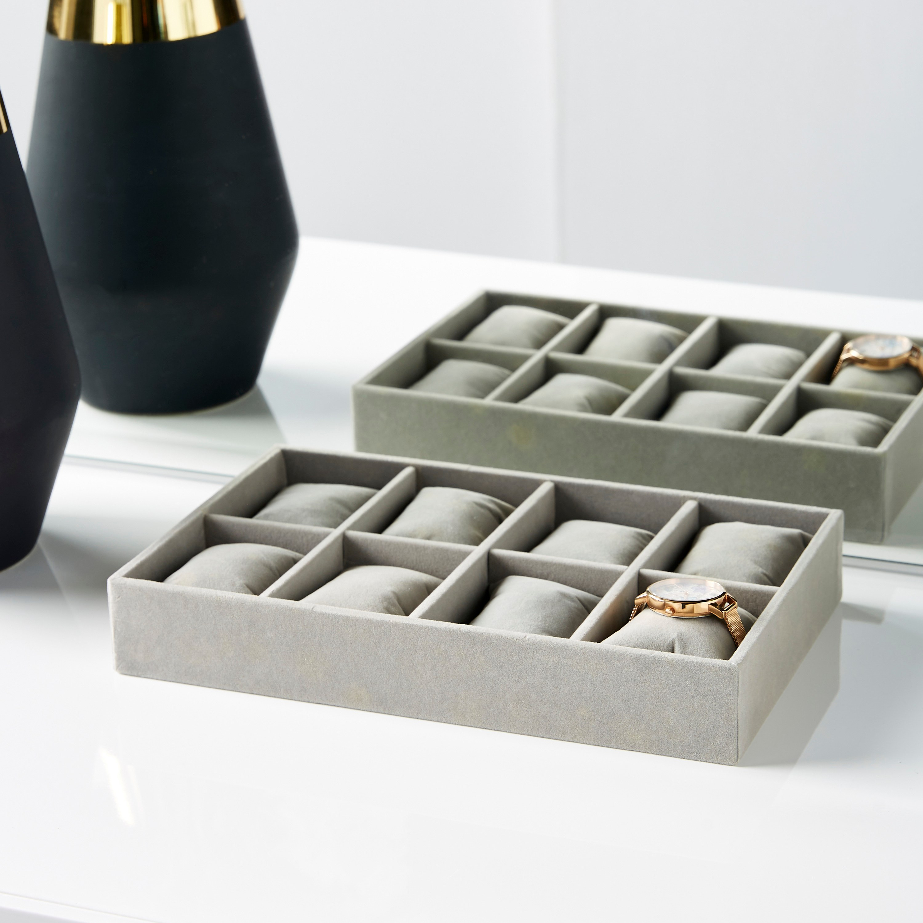 Flosci 8-Compartment Watch Tray