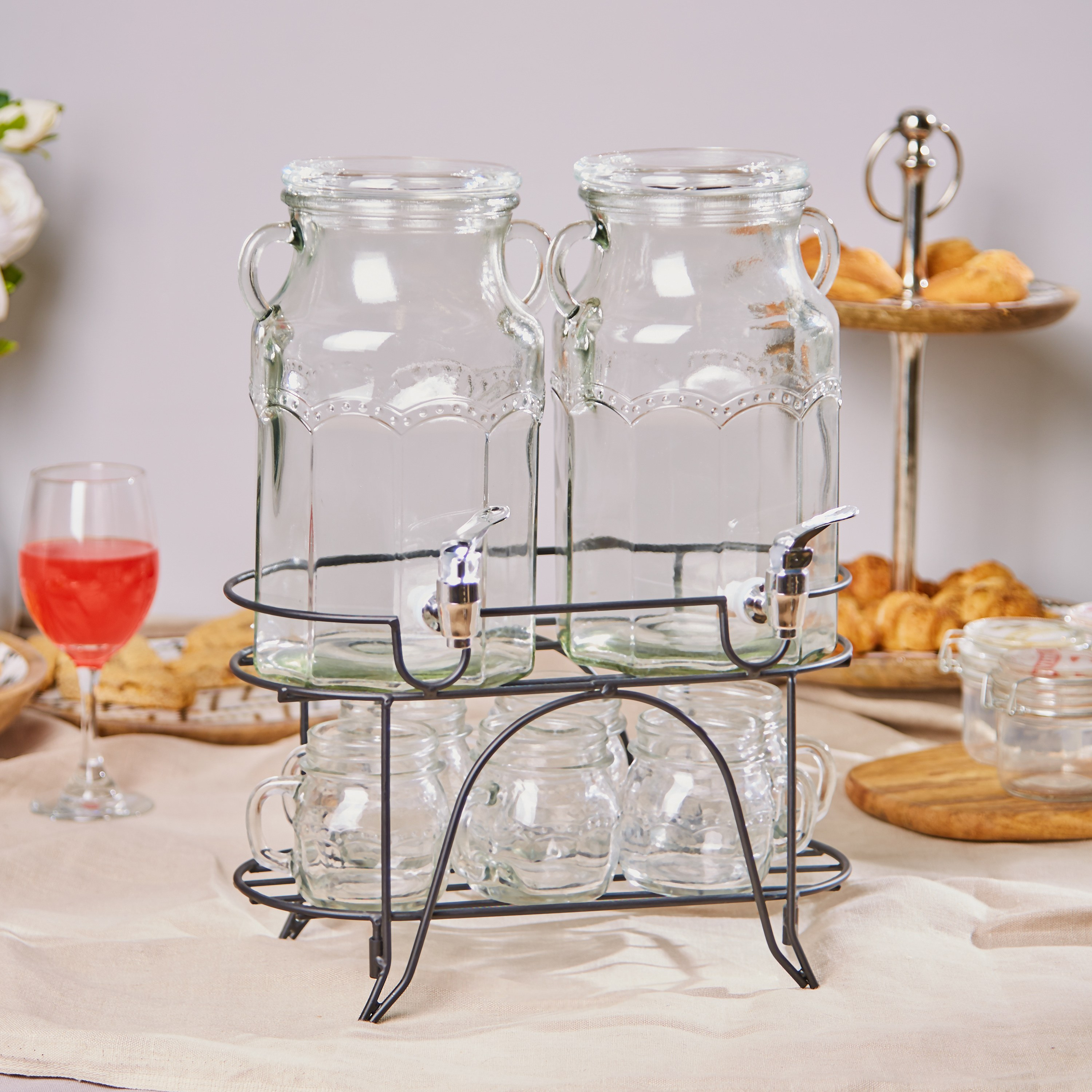 Shop La Granee 9-Piece Glass Juice Barrel Set | Centrepoint Bahrain