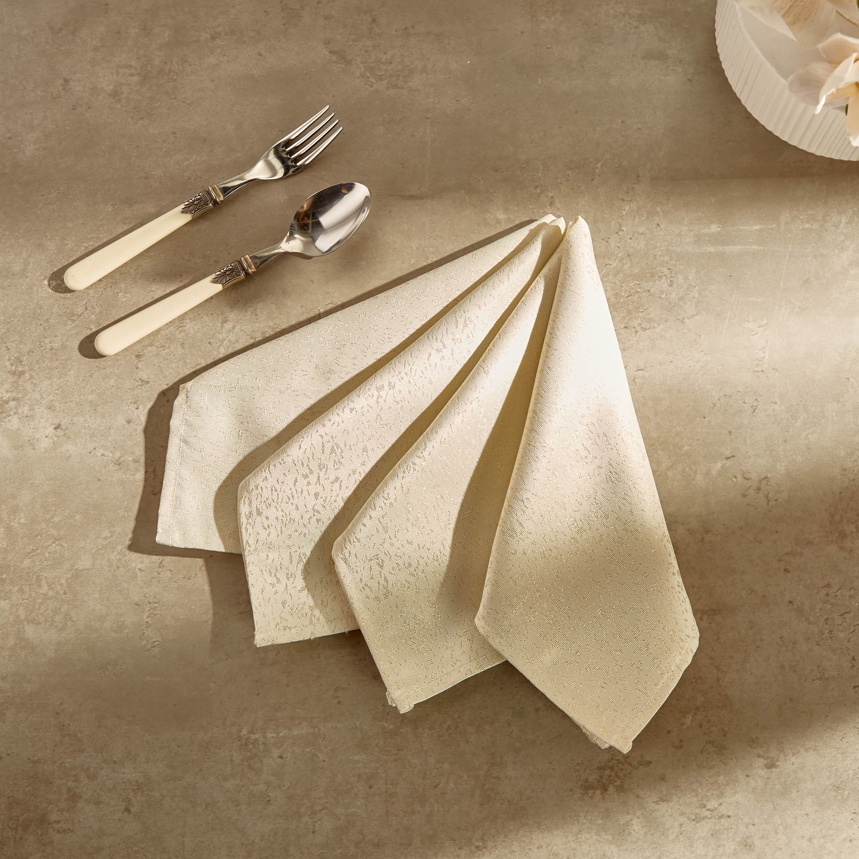 Shop Glitz Patterned Napkin - Set of 4 Online | Home centre Bahrain