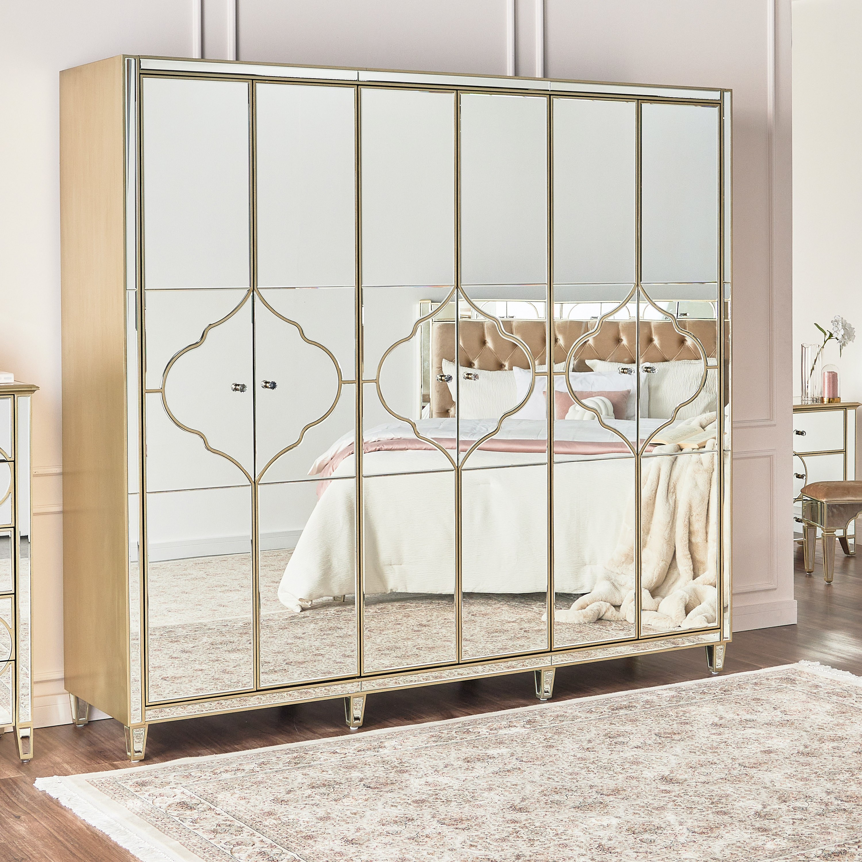Shop Casablanca 6-Door Wardrobe with Drawers Online | Home centre Saudi