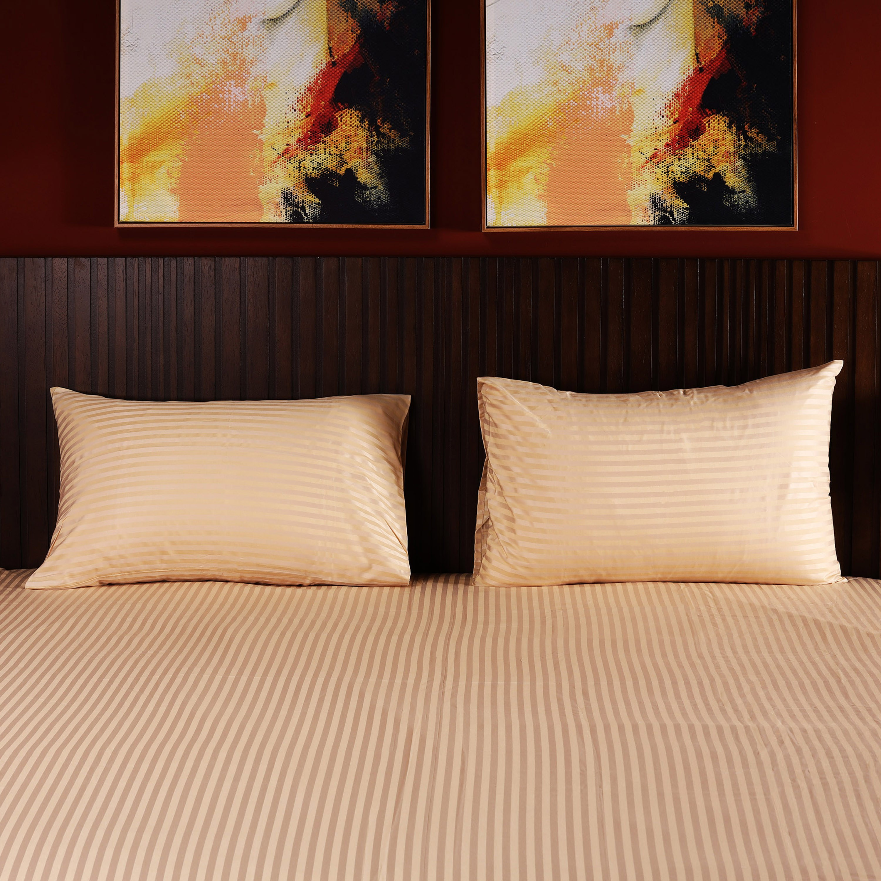 Shop Beige Sateen 2-Piece Pillowcase Set - 50x75 cm | Homecentre Egypt