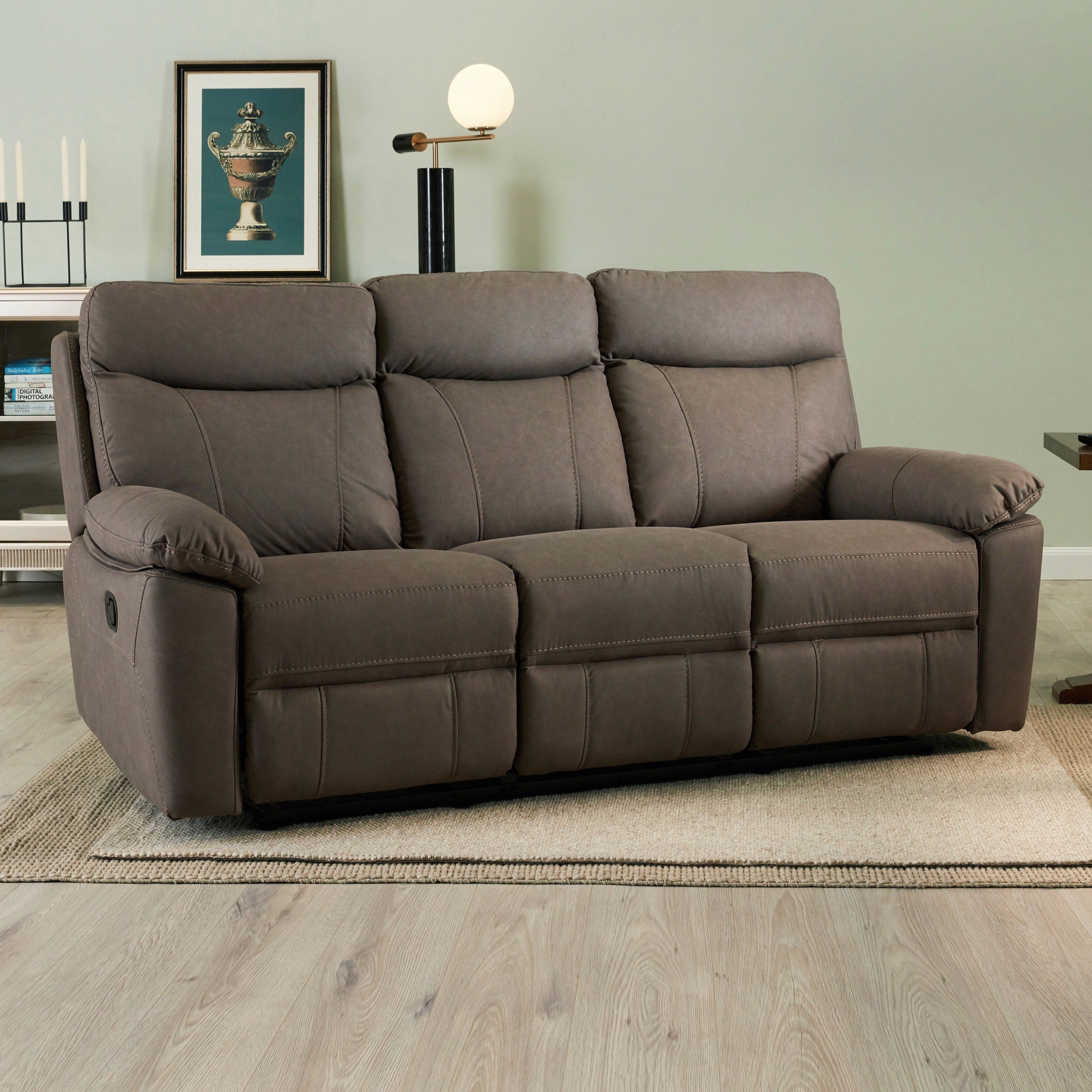 Shop Swift 3-Seater Fabric Manual Recliners Online | Home Centre Qatar