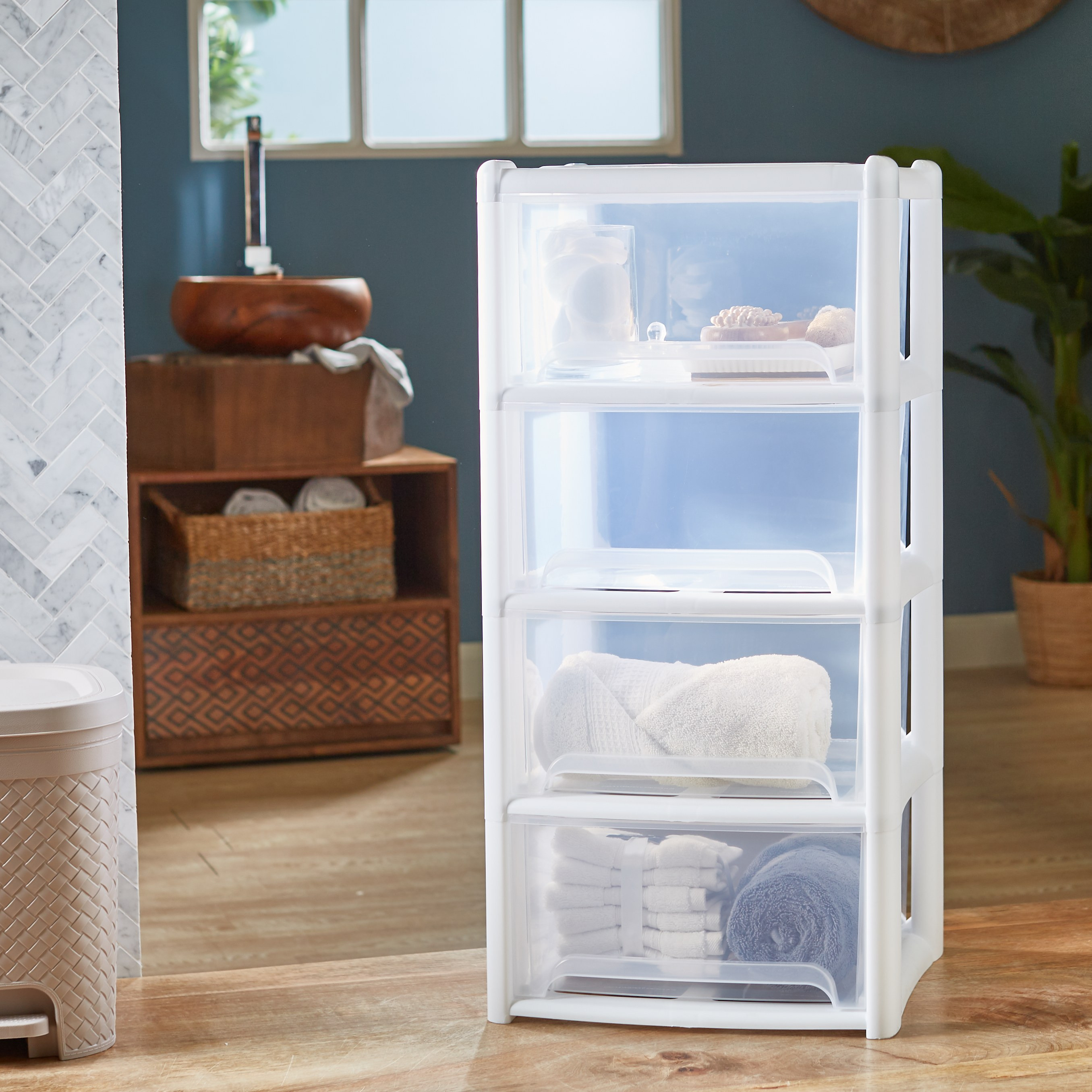 Buy Lucca 4-Drawer Tower - 39x39x80 cms Online | Centrepoint Qatar