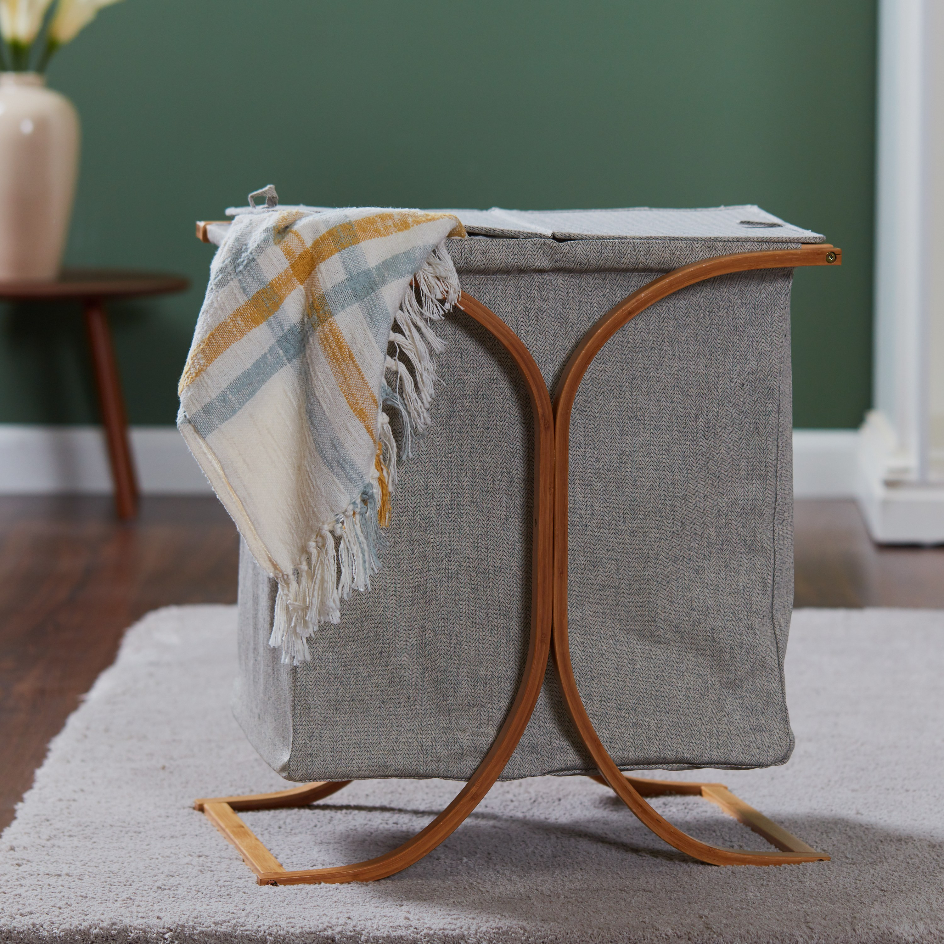 Shop Daniel Bamboo Laundry Hamper - 56x40x60 cms | Homecentre Qatar