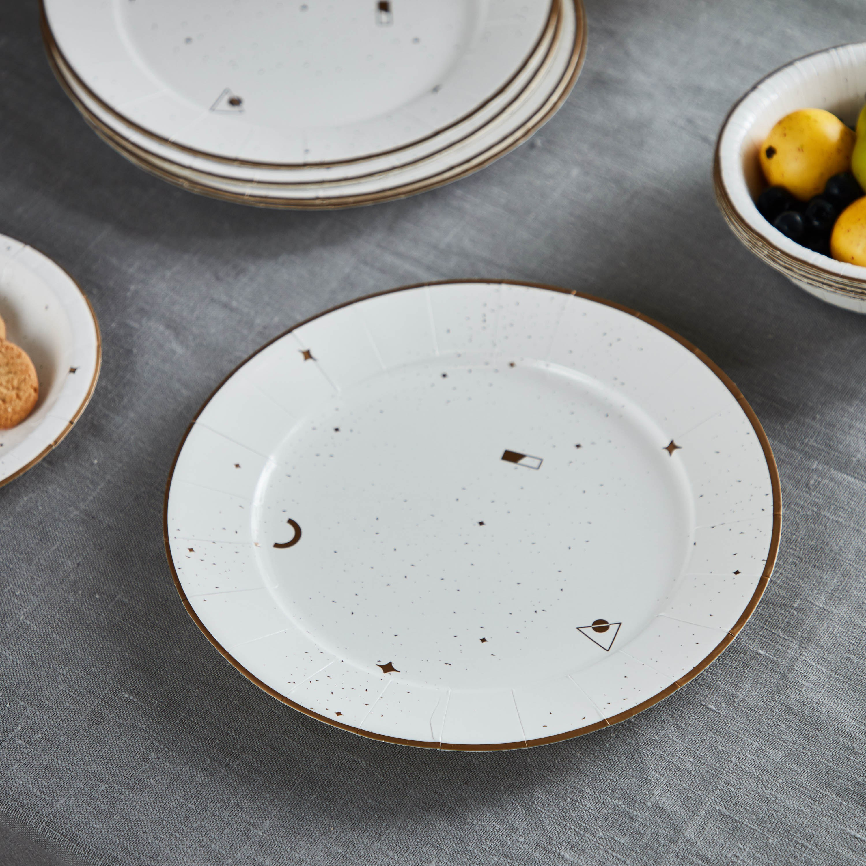 Shop Gold 10-Piece Round Plate Set - 25 cm | Homecentre Oman