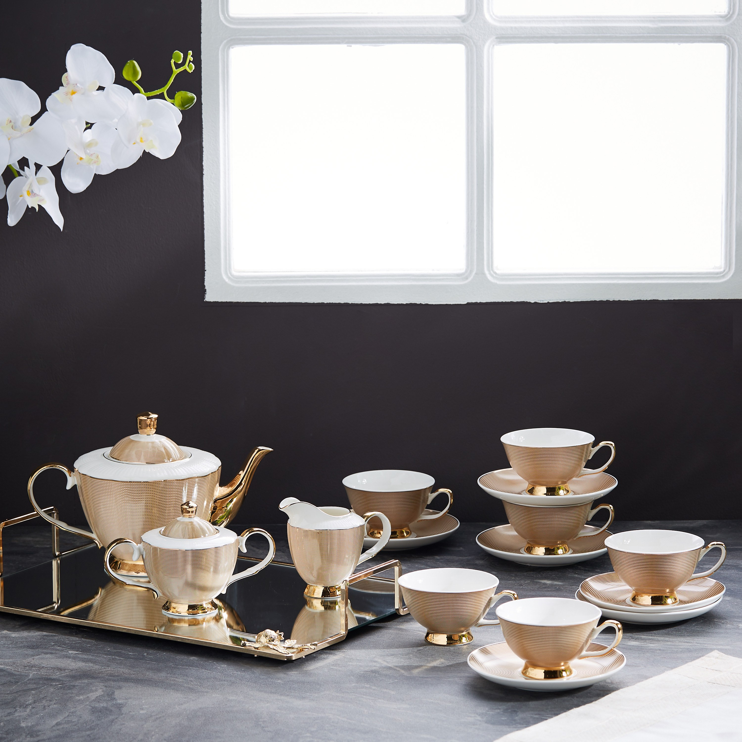 Shop Belgin 15-Piece Tea Set - 220 ml | Homecentre Oman