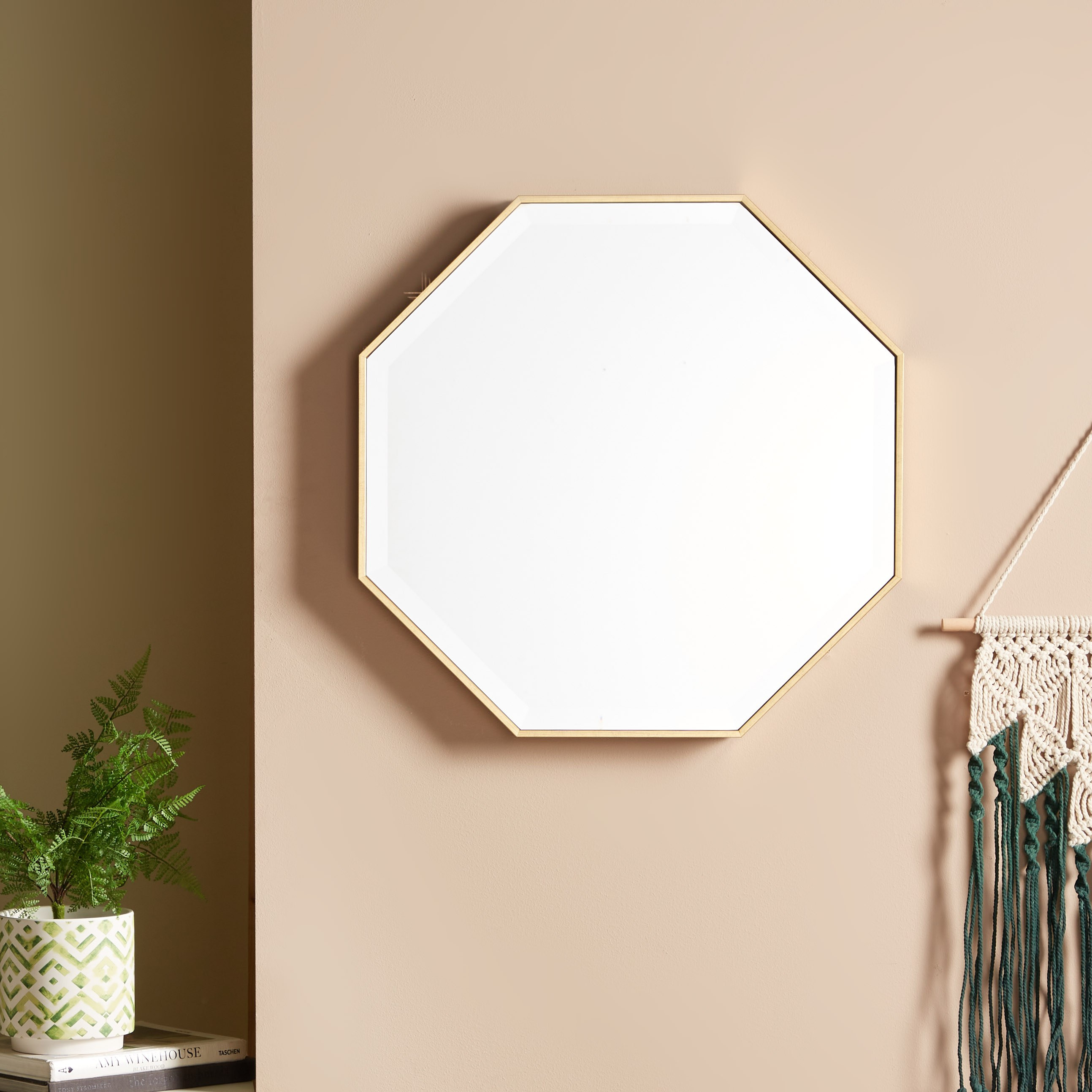 Shop Sirava Hexagonal Wall Mirror - 60x2x60 cm | Homecentre Oman