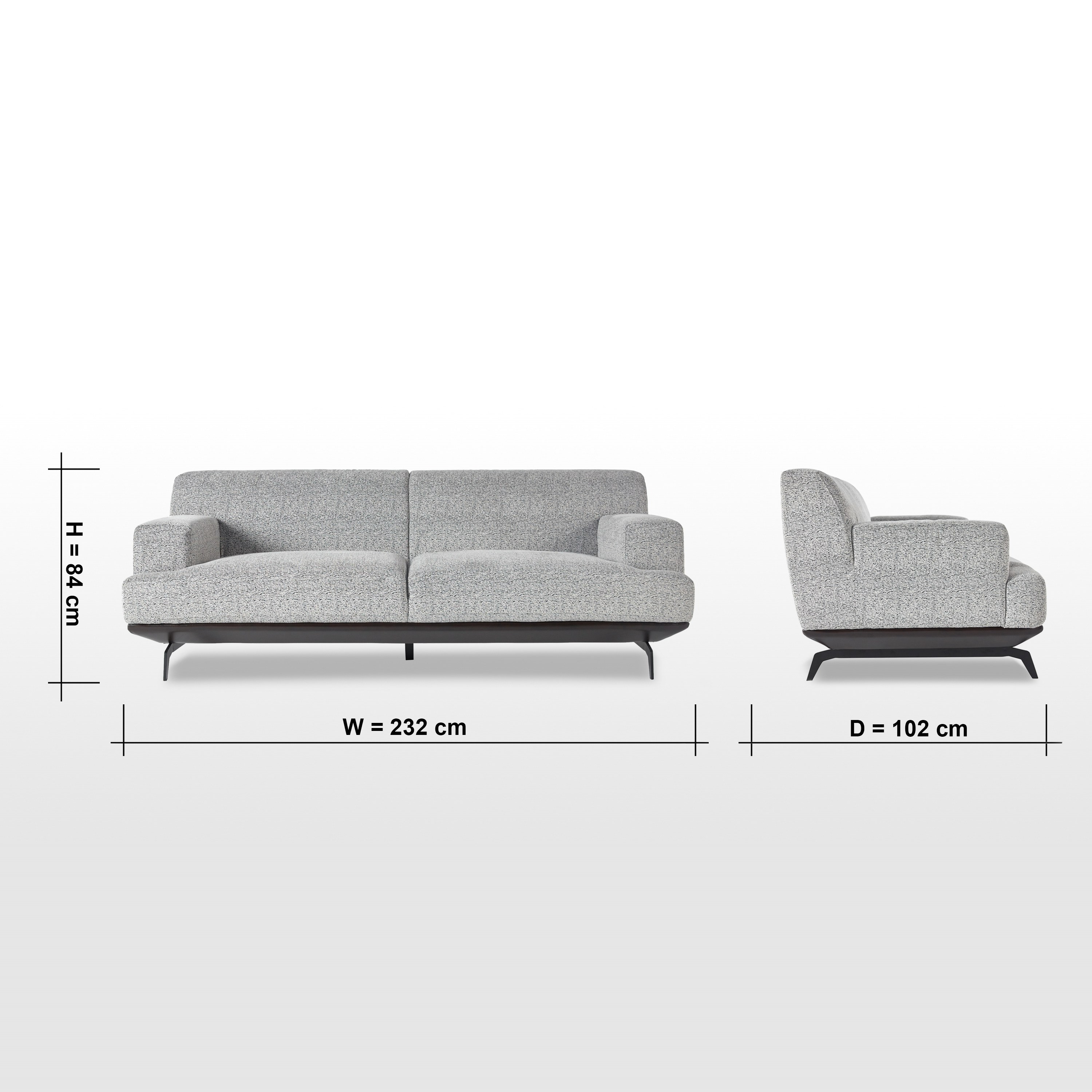 Shop Steve 3-Seater Fabric Sofa Online | Home centre UAE