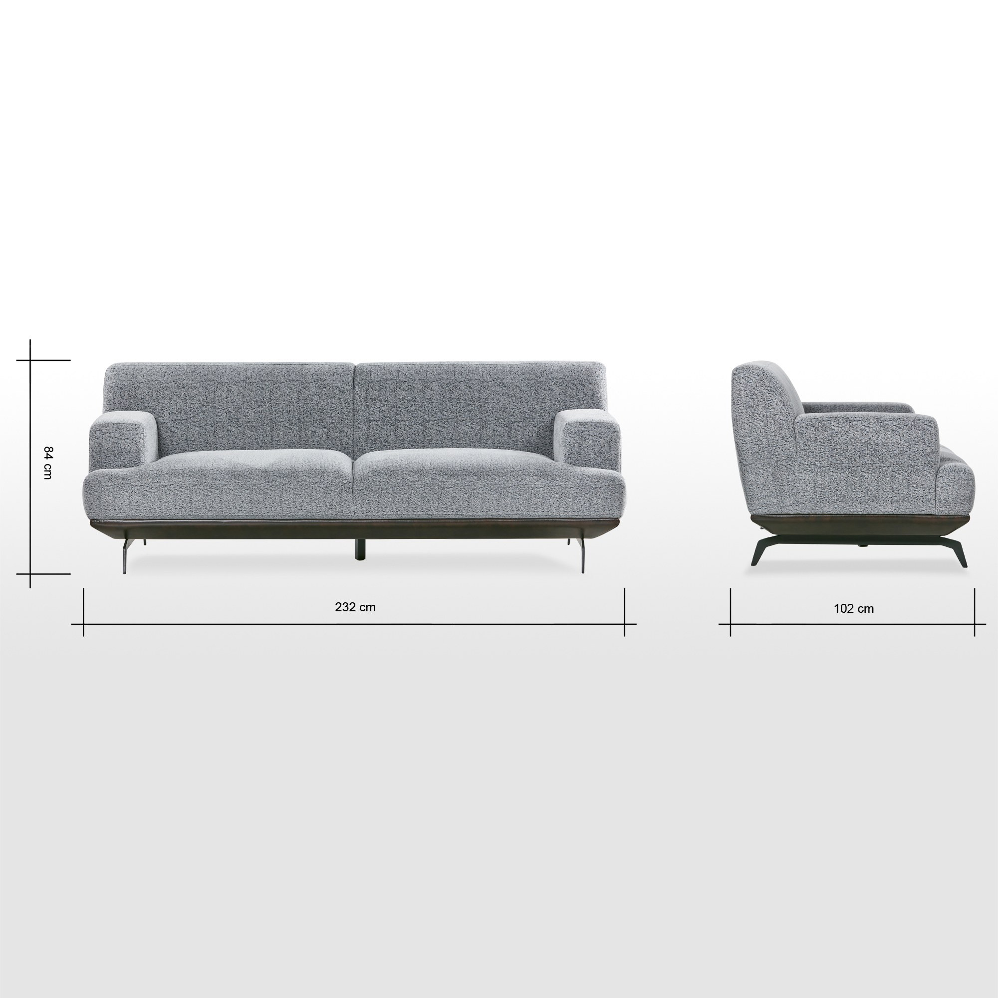 Shop Steve 3-Seater Fabric Sofa Online | Home centre UAE
