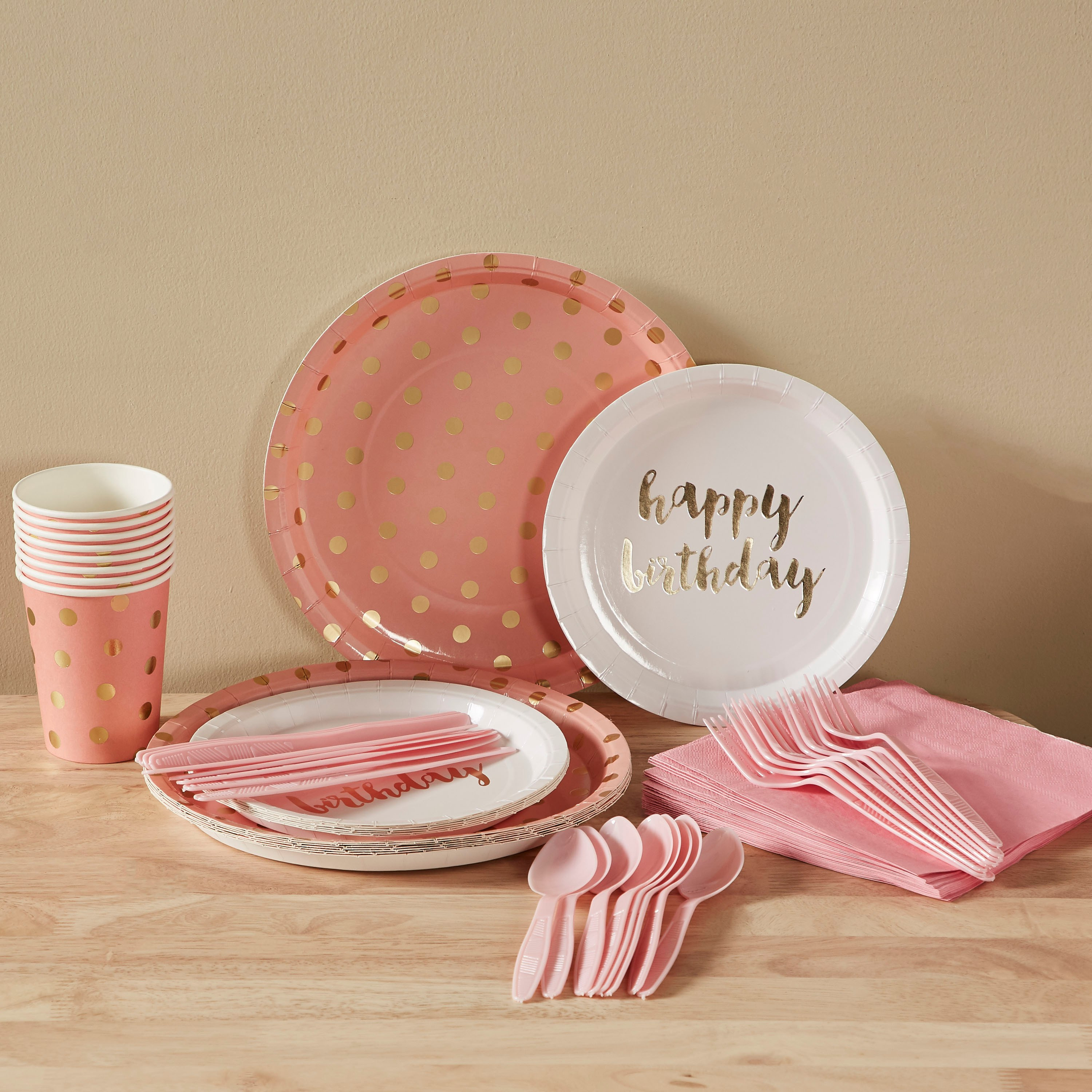 Shop Poppy Happy Birthday 68-Piece Partyware Set Online | Home Centre ...
