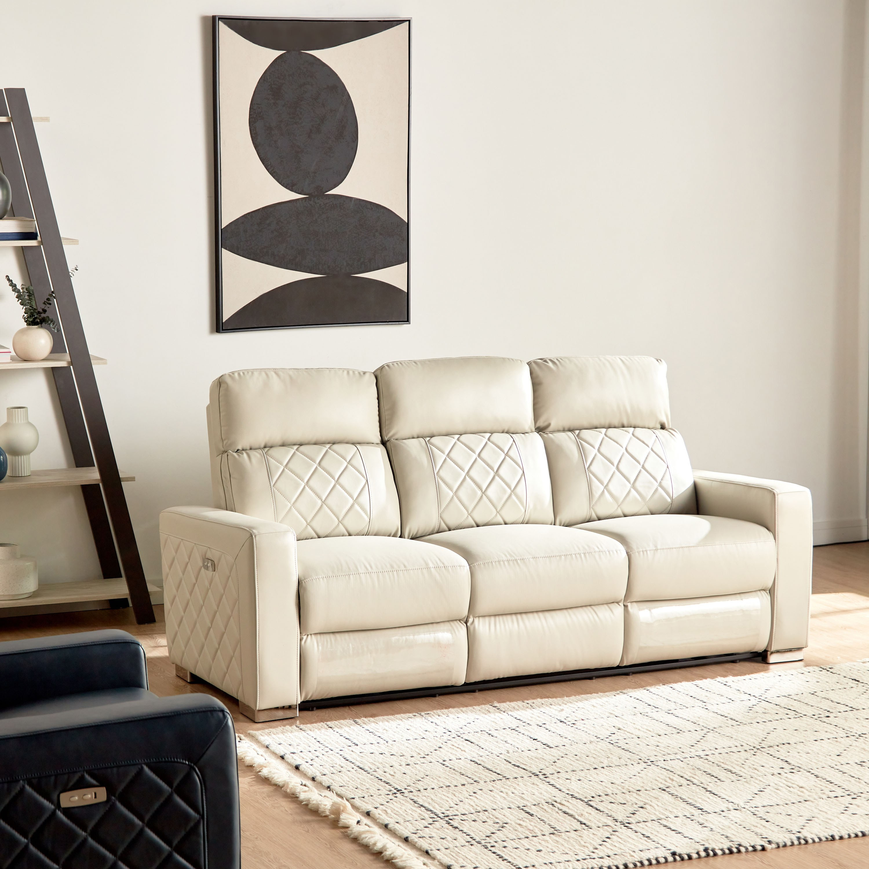 Shop Pedro 3-Seater Faux Leather Electric Recliner | Homecentre Egypt
