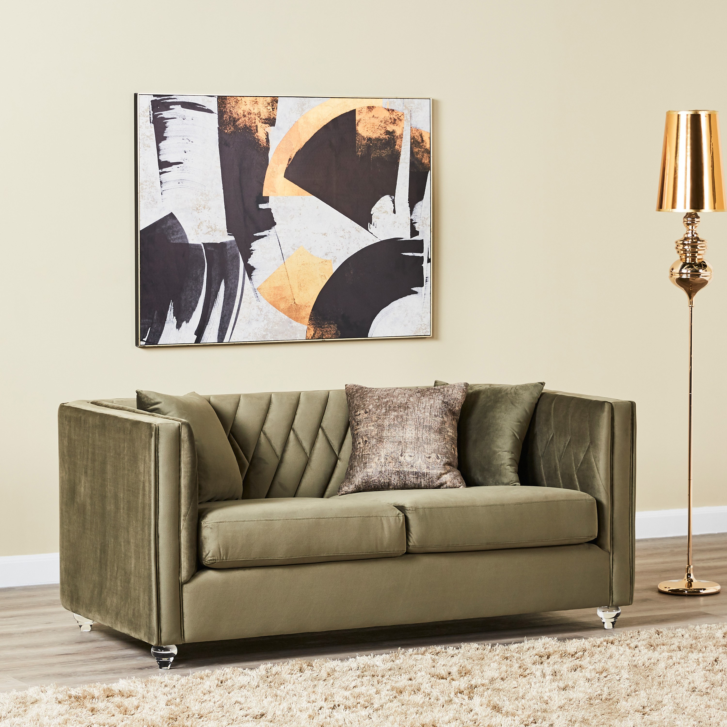 Shop Trevo 2-Seater Velvet Sofa | Home Centre KSA