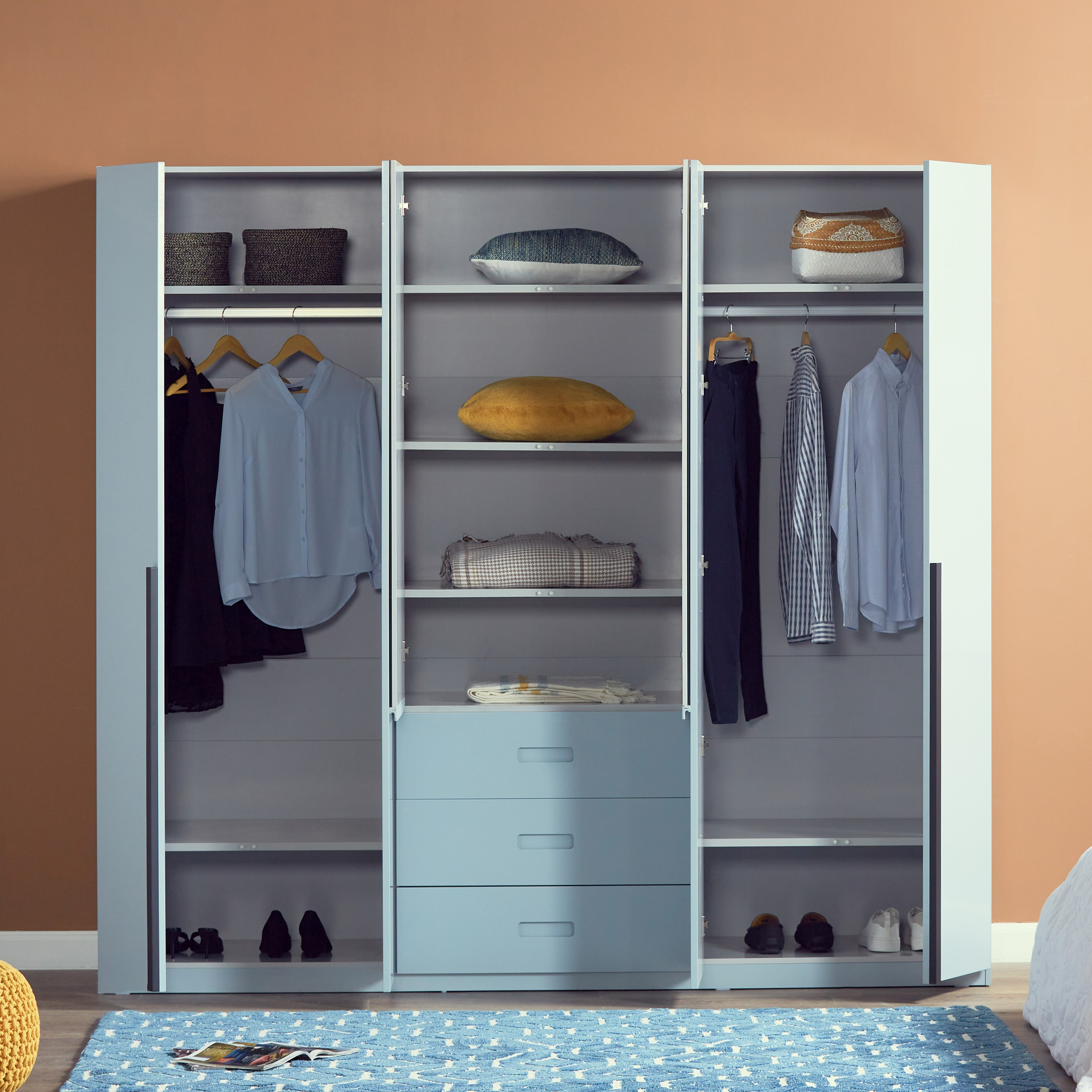 Shop Porto 6-Door Wardrobe Online | Home centre Saudi