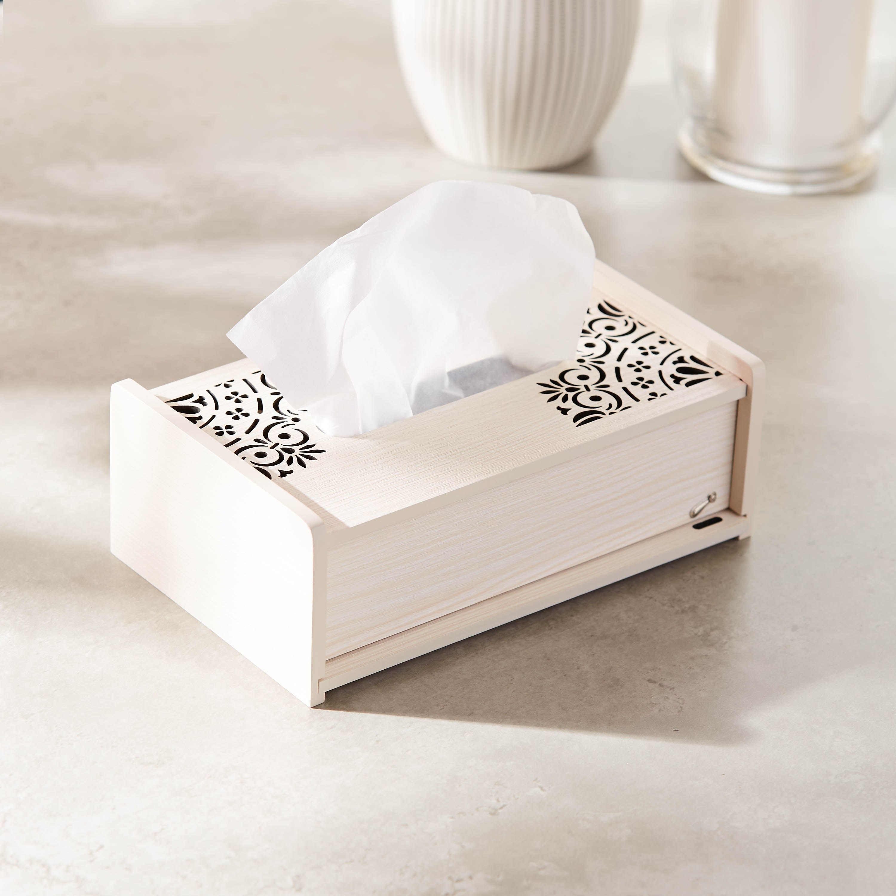 Shop Laser Cut Fibre Tissue Box Online | Home Centre Qatar