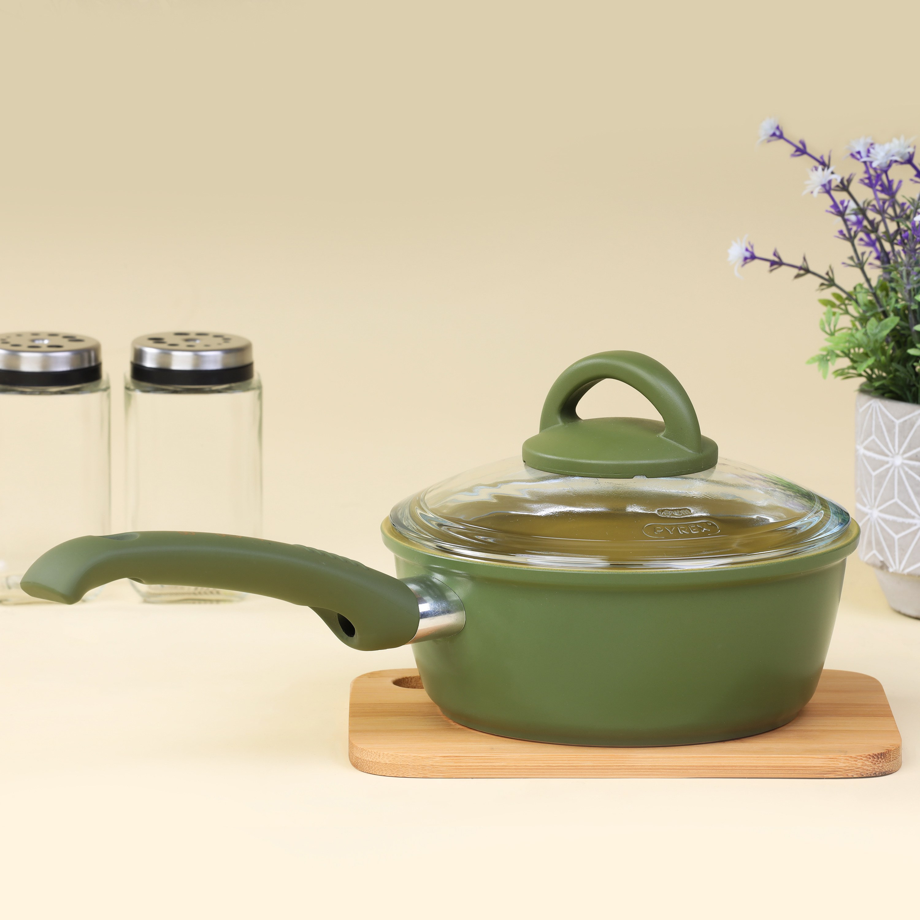 Shop Illa Olivilla Induction Casserole with Pyrex Lid - 16 cm ...