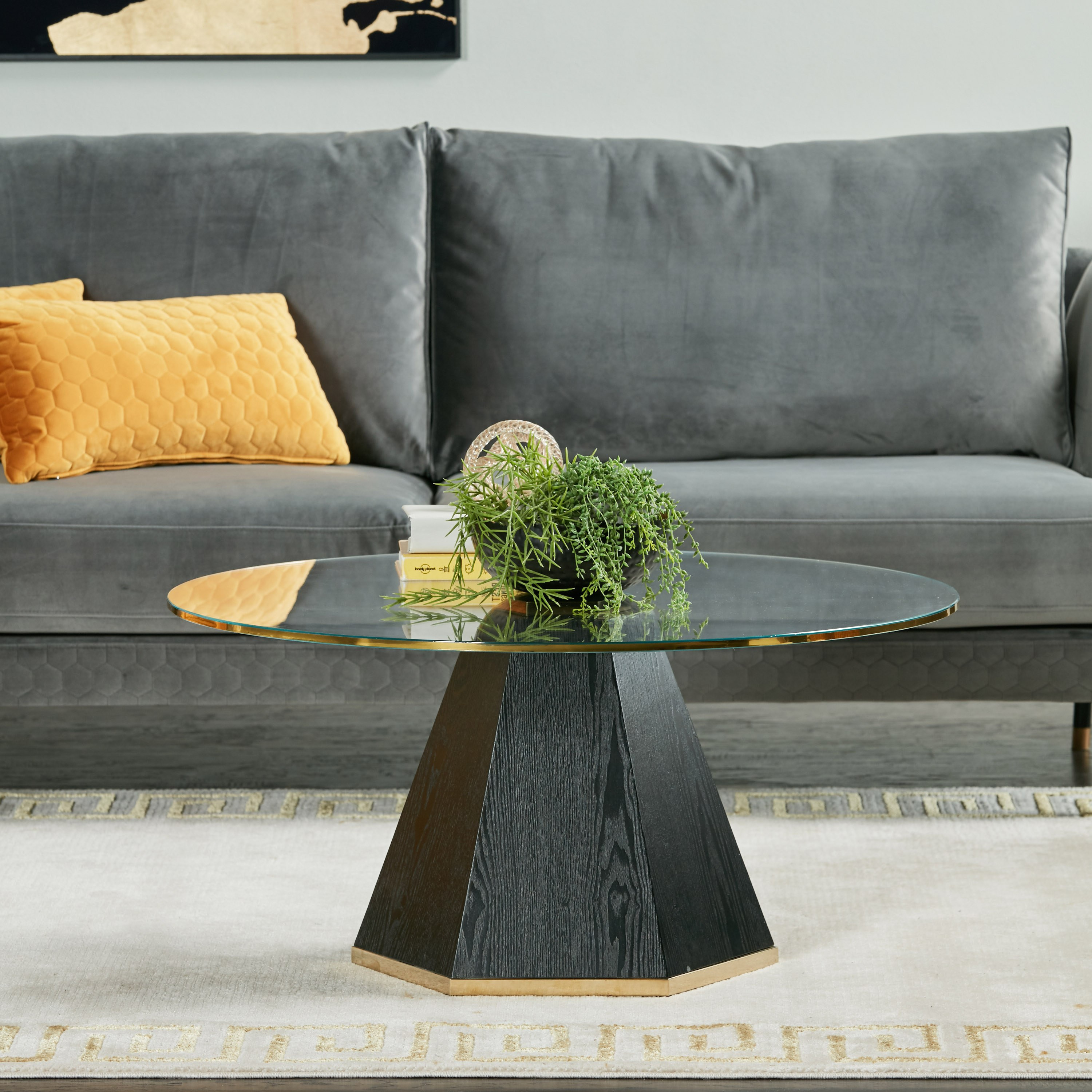 Shop Hive Glass Top Coffee Table Online | Home centre Qatar