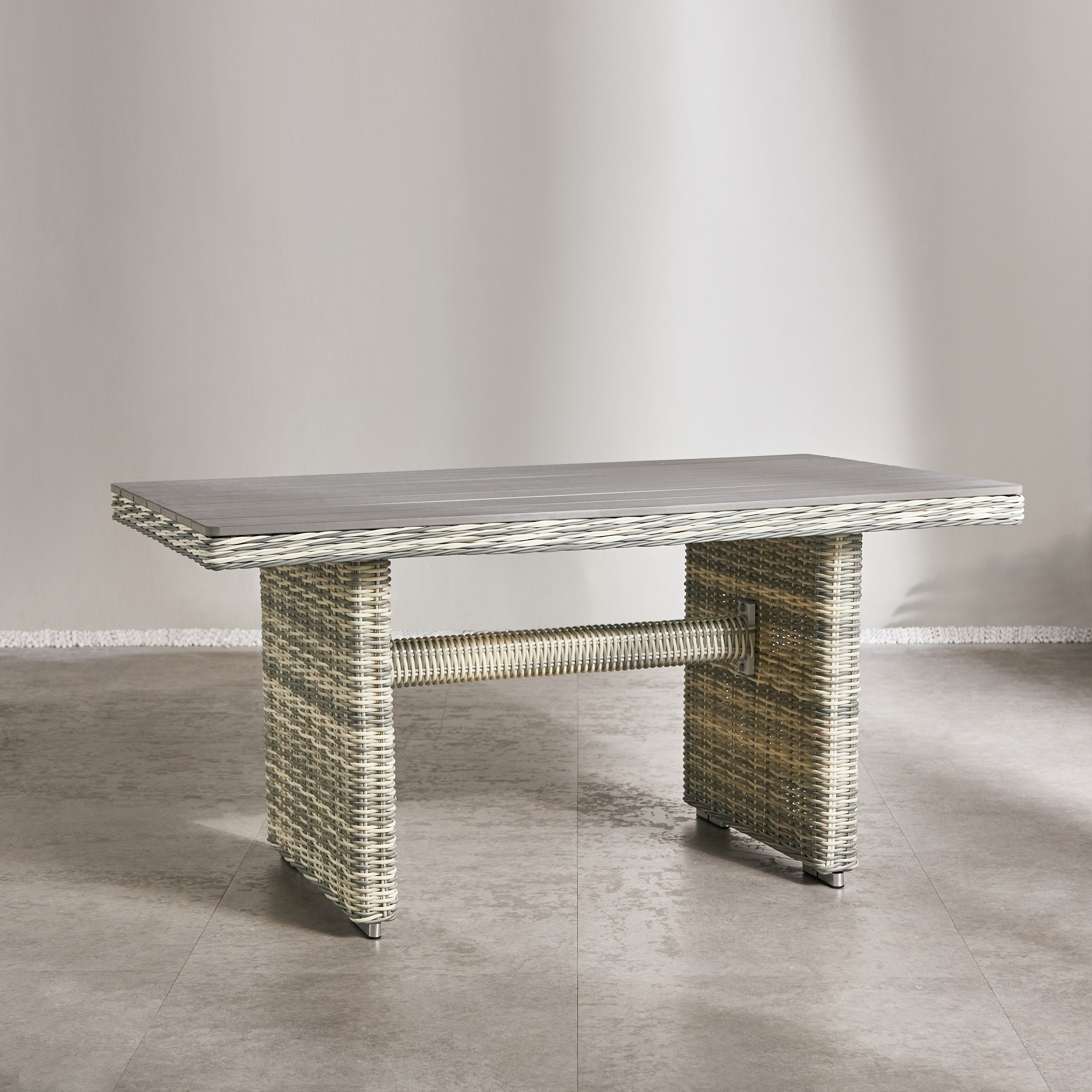 Shop Tahiti Wooden Top Outdoor Dining Table | Homecentre Oman