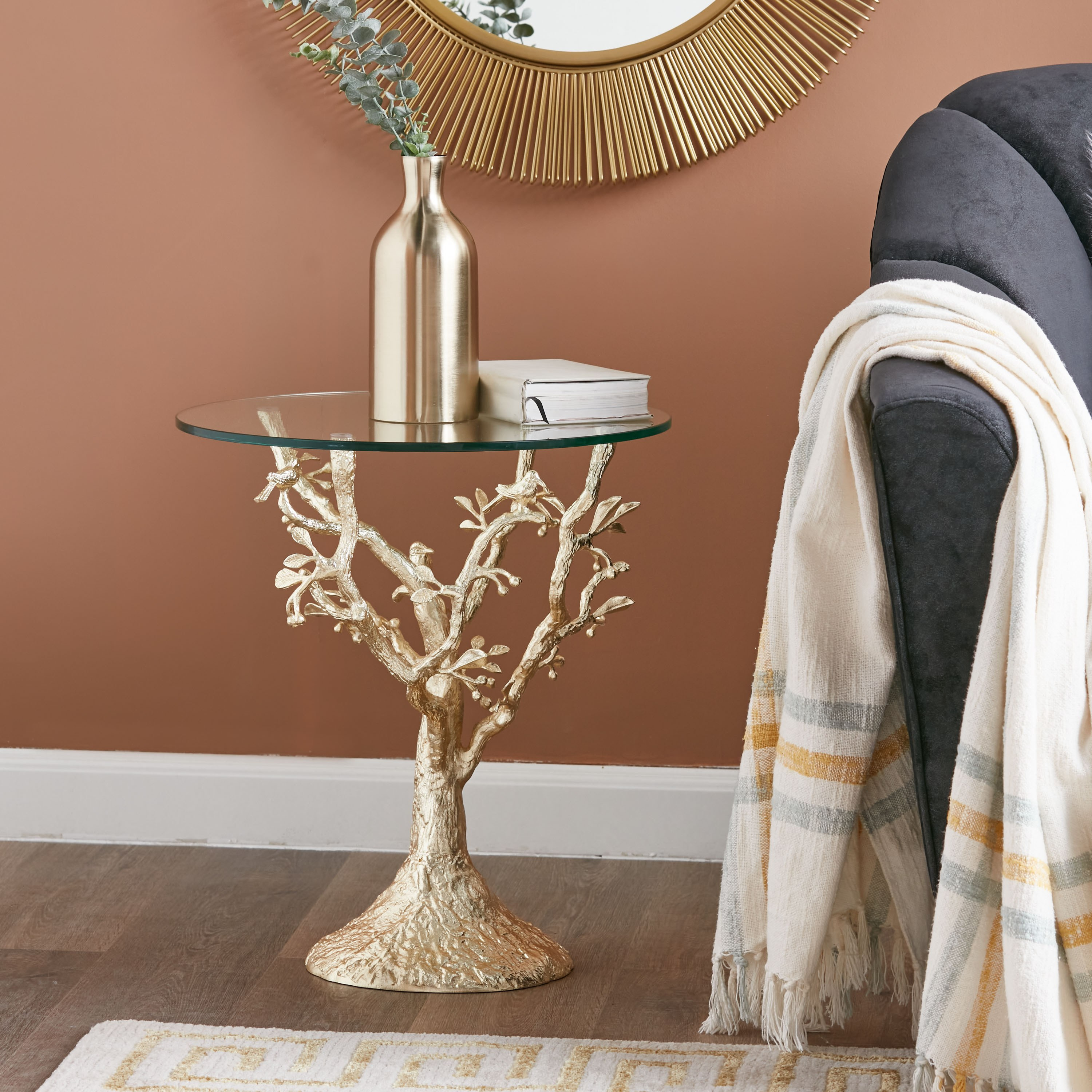 Shop Raven Glass Top Side Table | Home Centre UAE