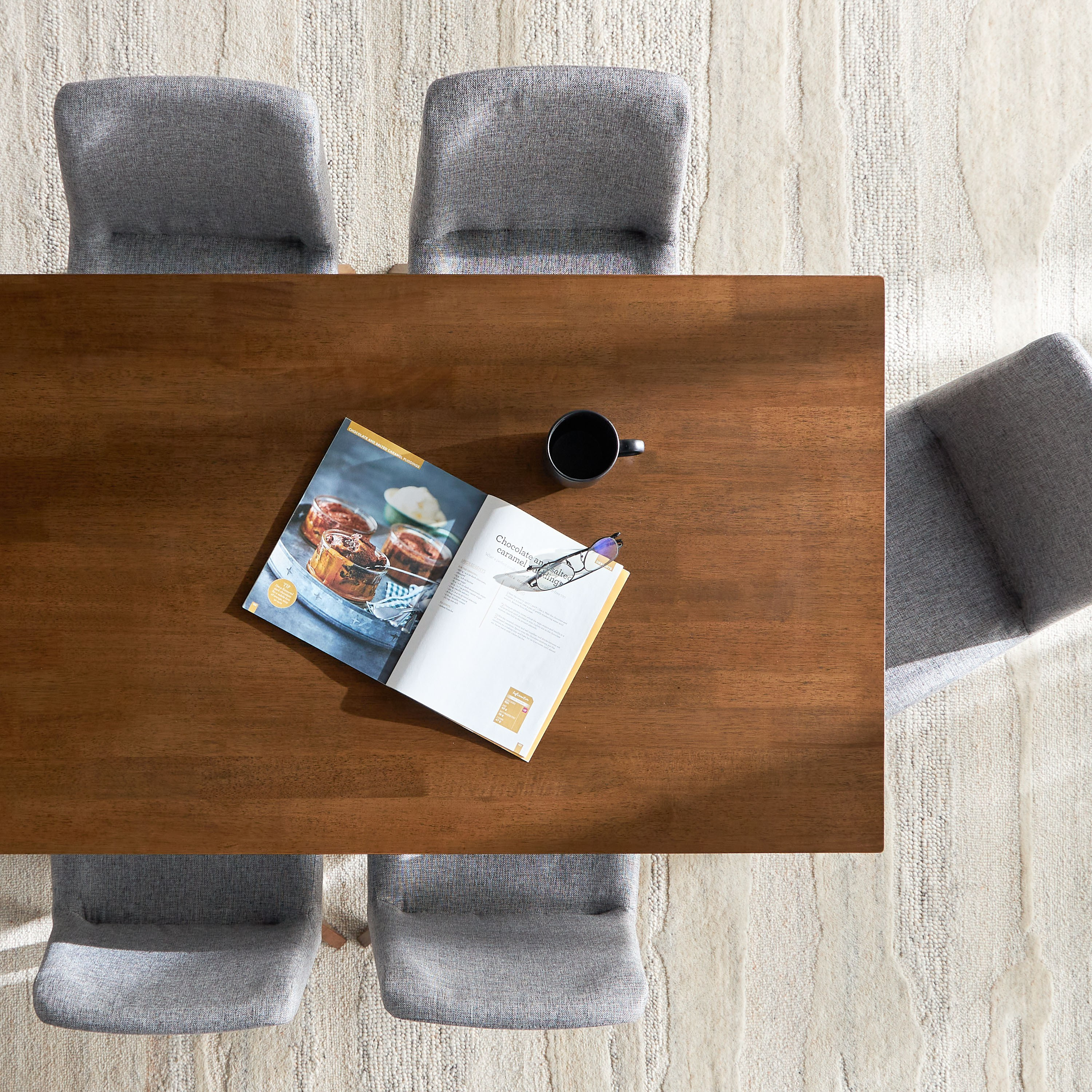 Shop Sanders 6-Seater Wooden Top Dining Set Online | Home centre UAE