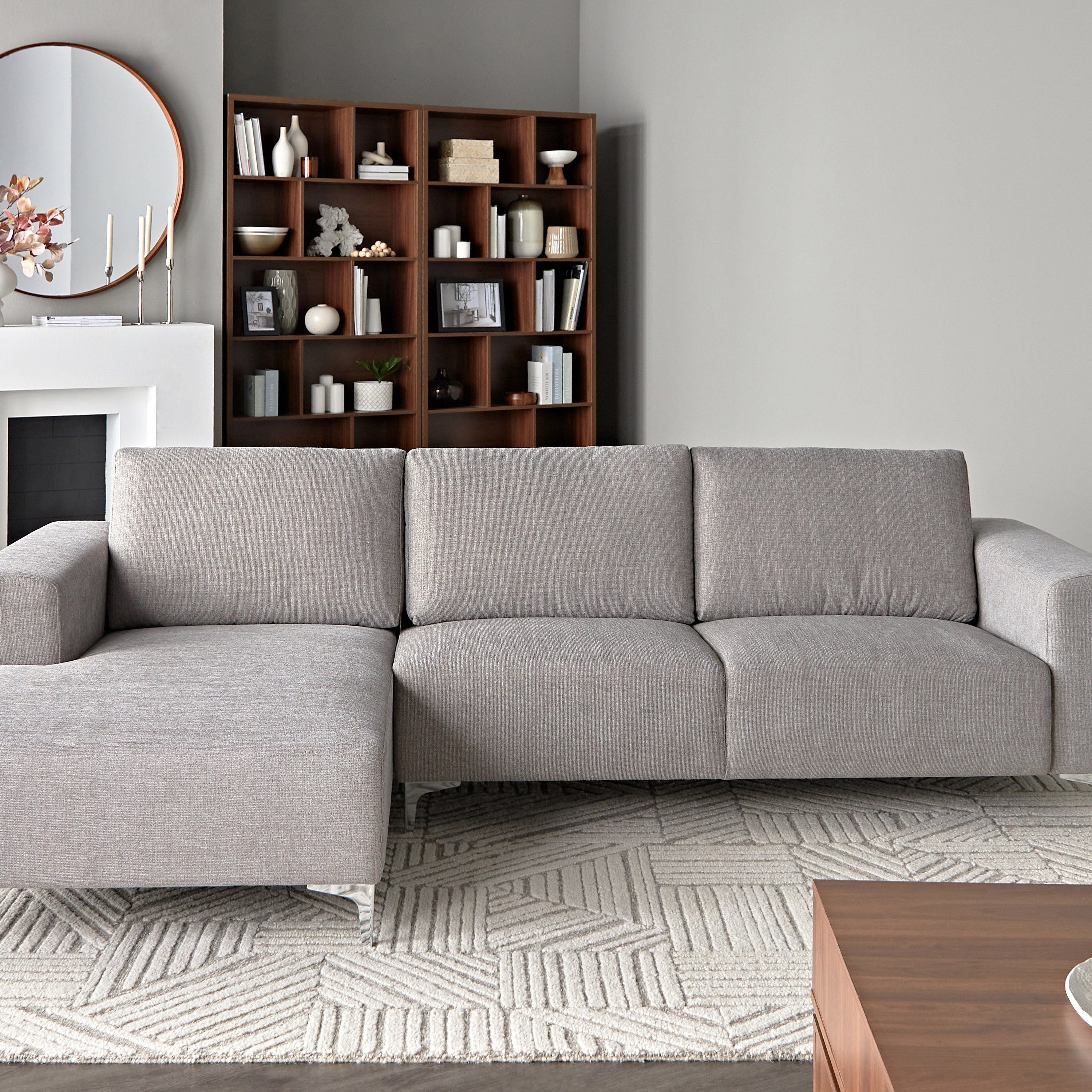 Verona 3 Seater Fabric Left Corner Sofa