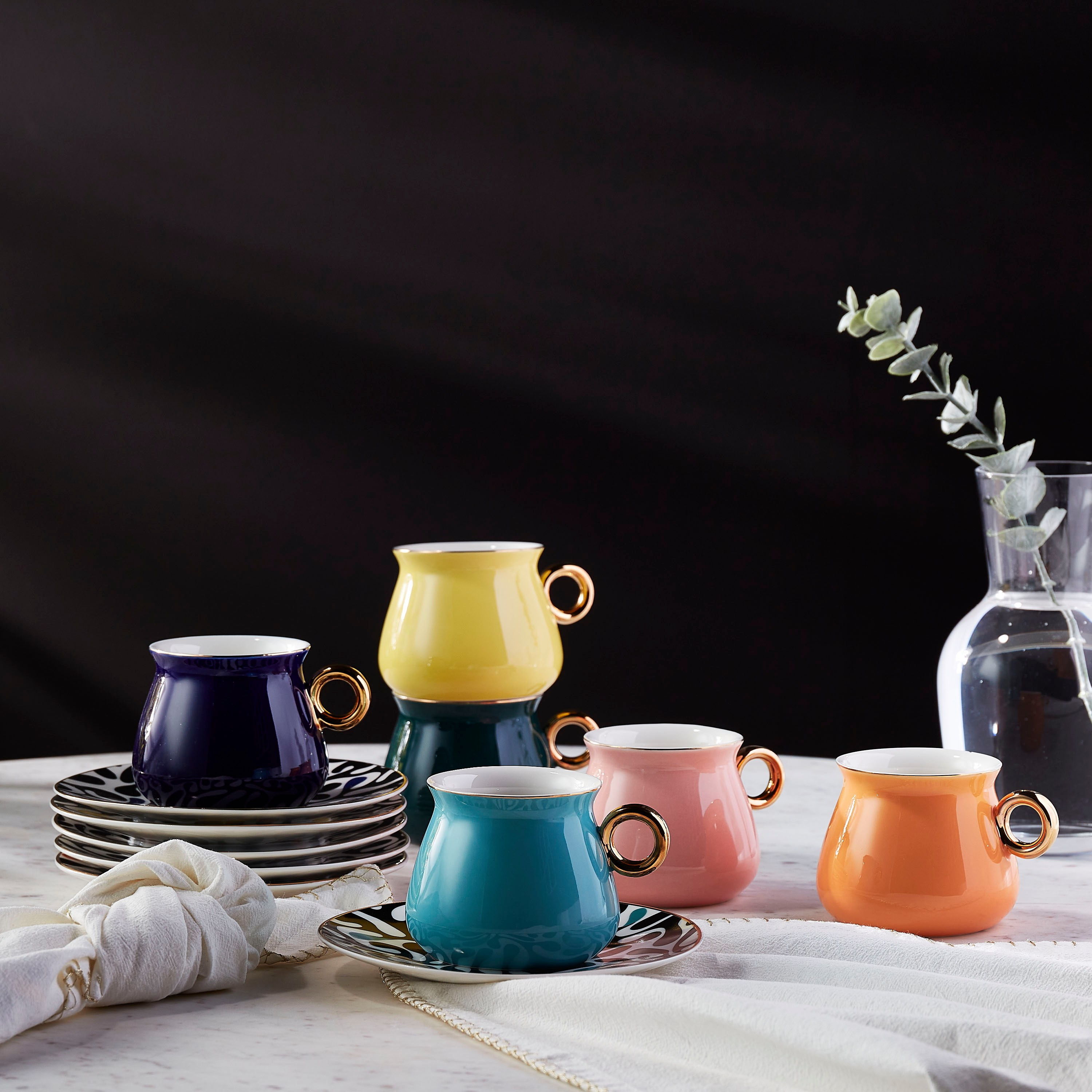 Shop Orta 12-Piece Tea Set - 220 ml | Home Centre KSA