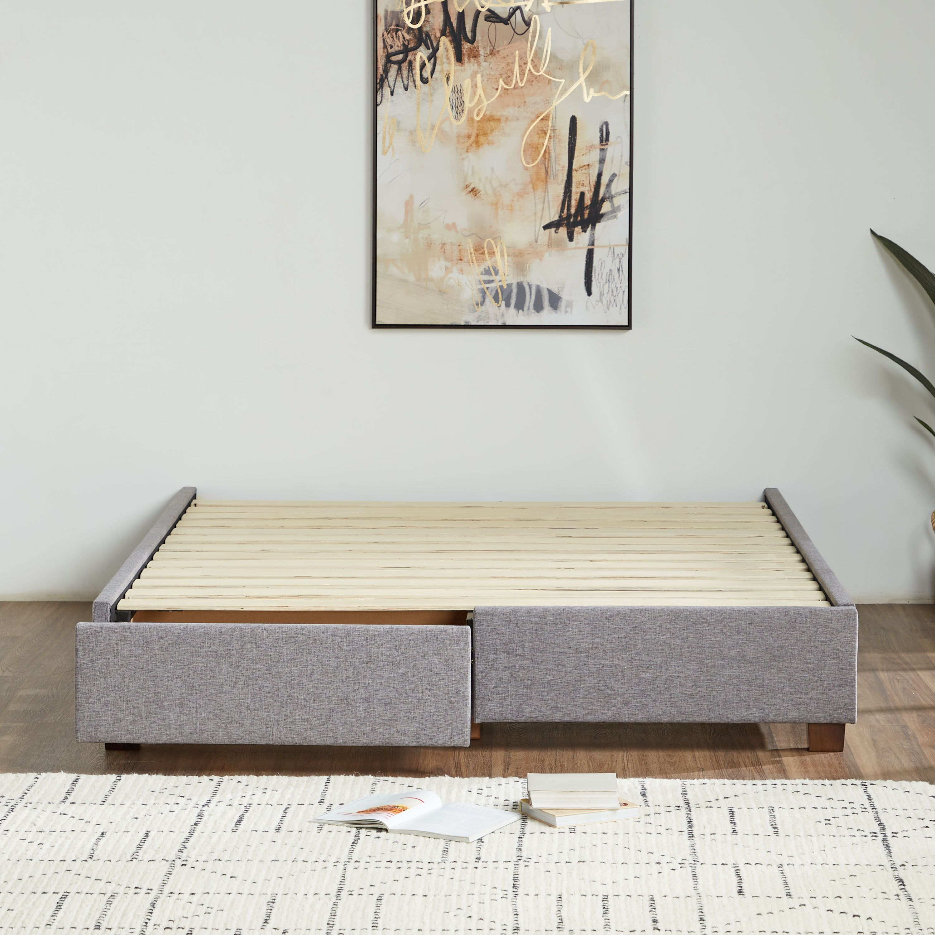 Shop Stellar Queen Drawer Bed Base - 155x205 cm | Homecentre Oman