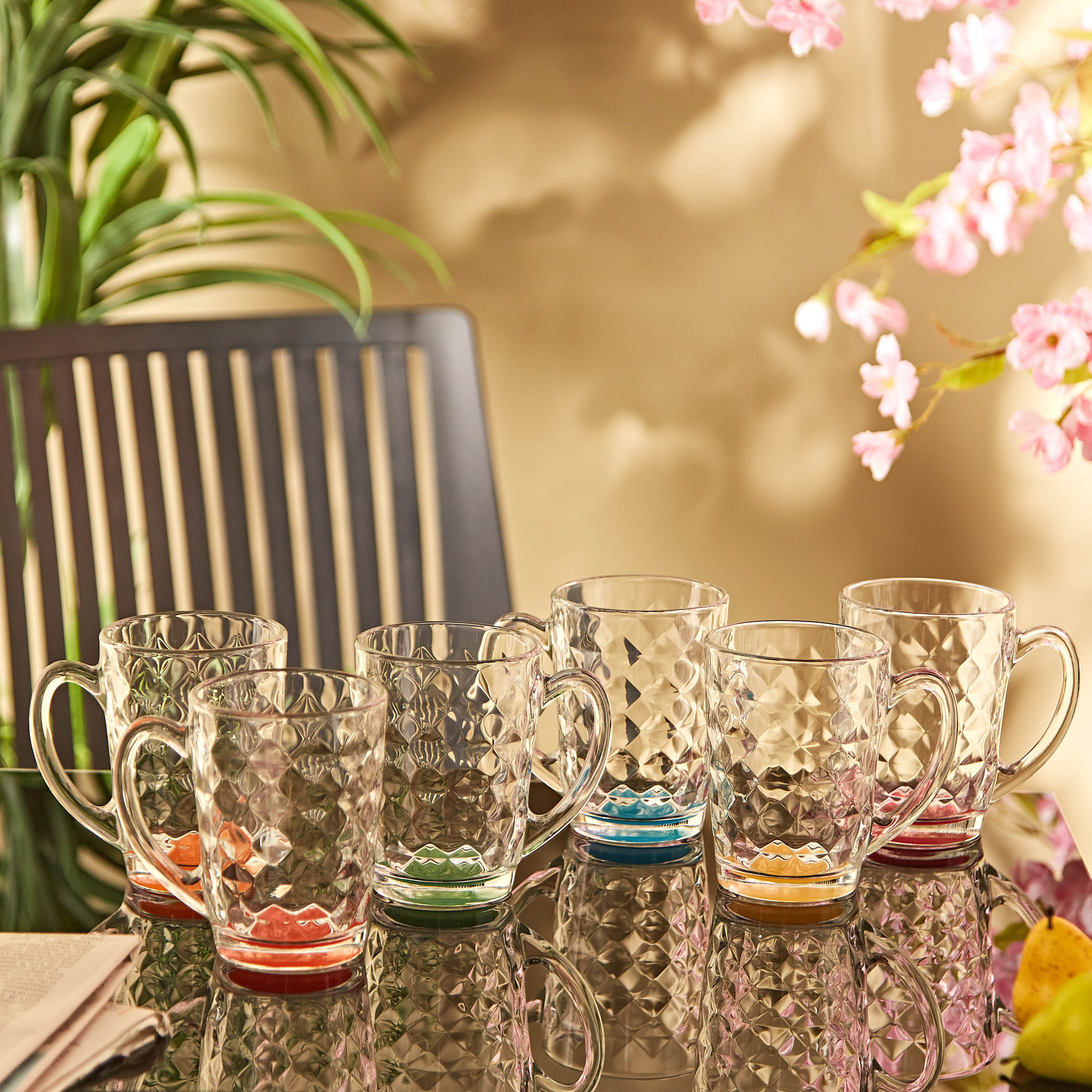 Shop Luminarc New Morn 6-Piece Diamond Rainbow Mug Set - 320 ml ...