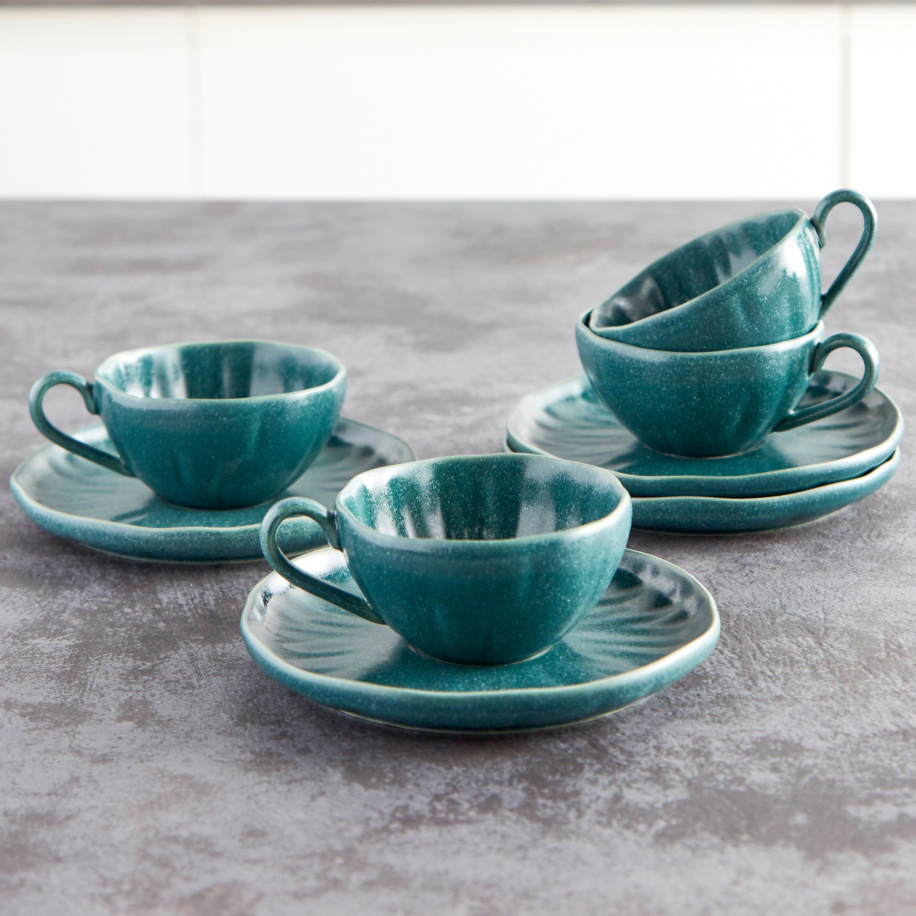 Shop Dancing Lotus 8-Piece Espresso Set - 150 ml | Home Centre UAE