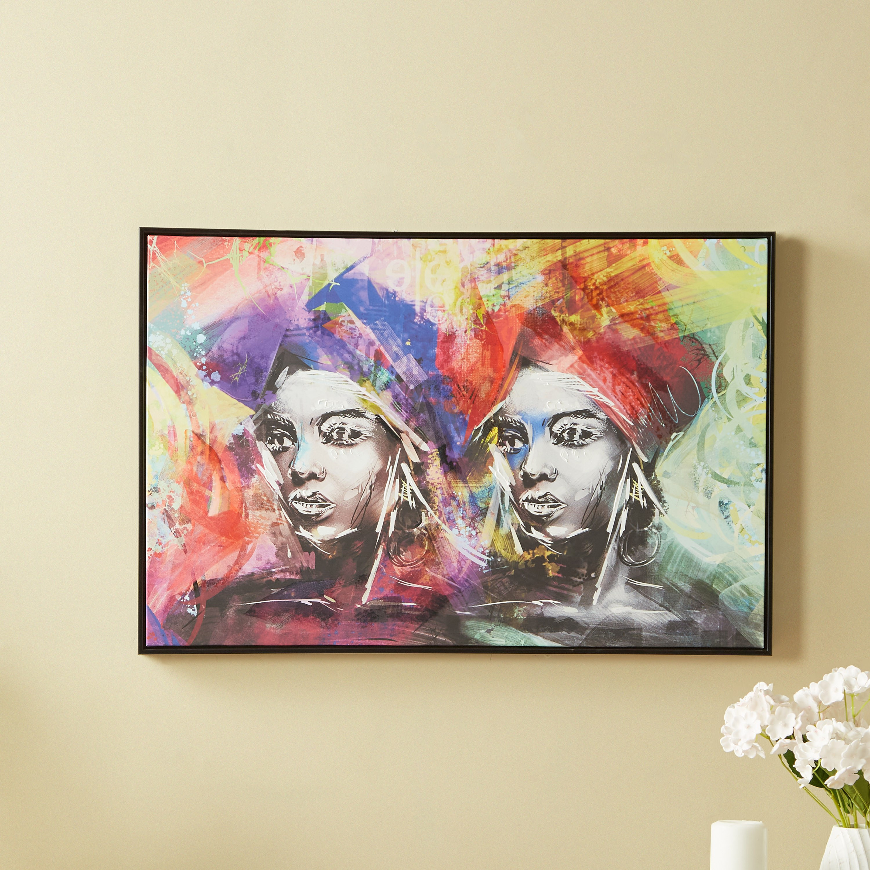 Shop Two Face Portrait Framed Canvas Art | Home Centre UAE