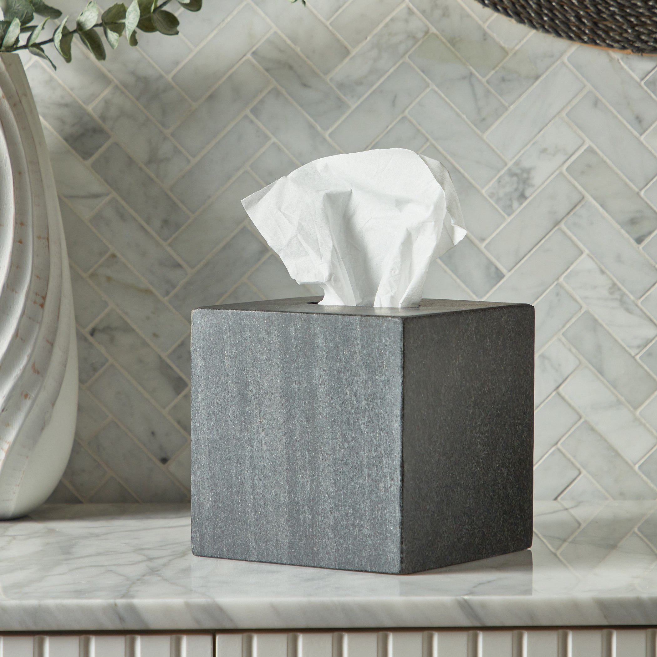 Shop Noir Tissue Box | Home Centre Qatar