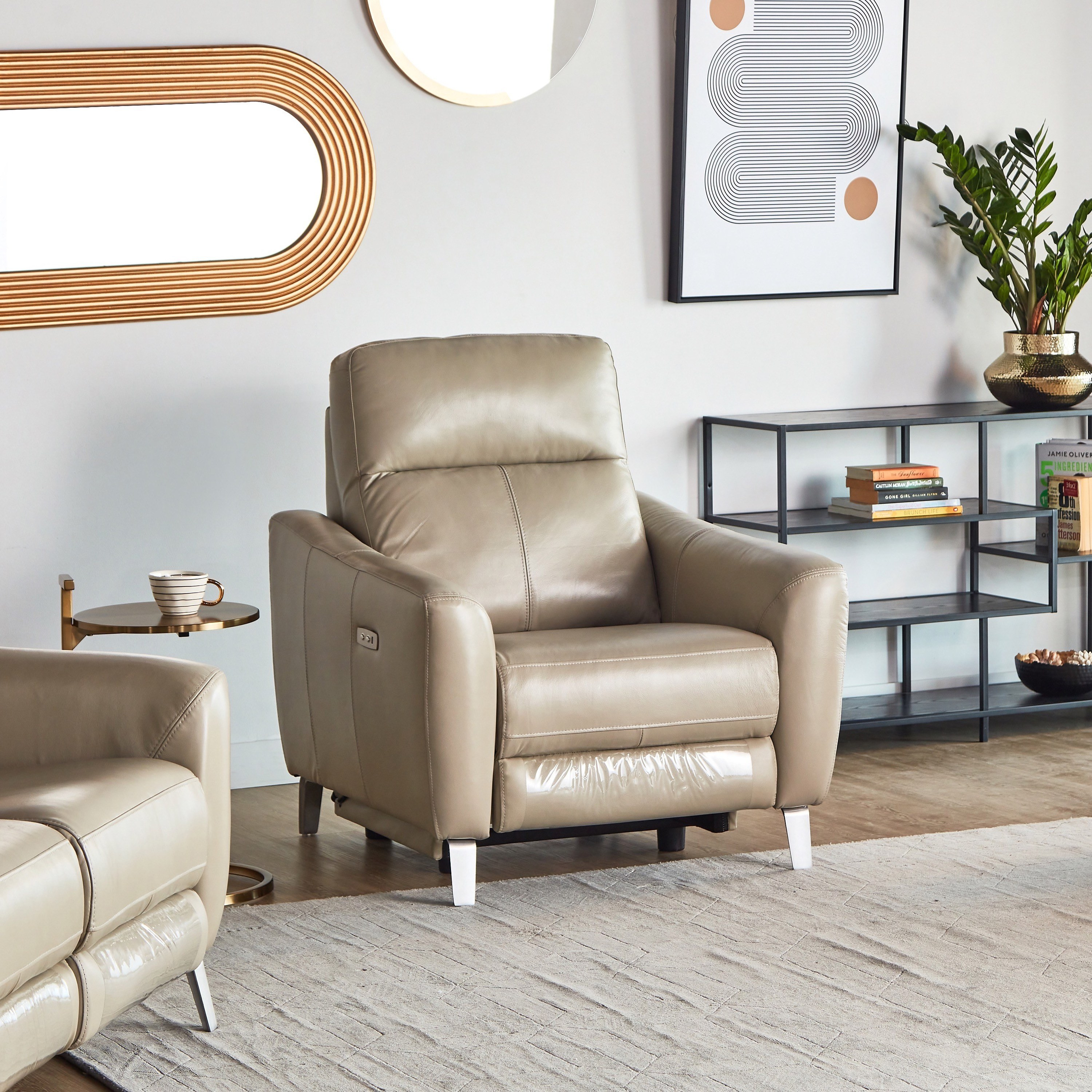 Shop Penny Half Leather Electric Recliner | Homecentre Egypt