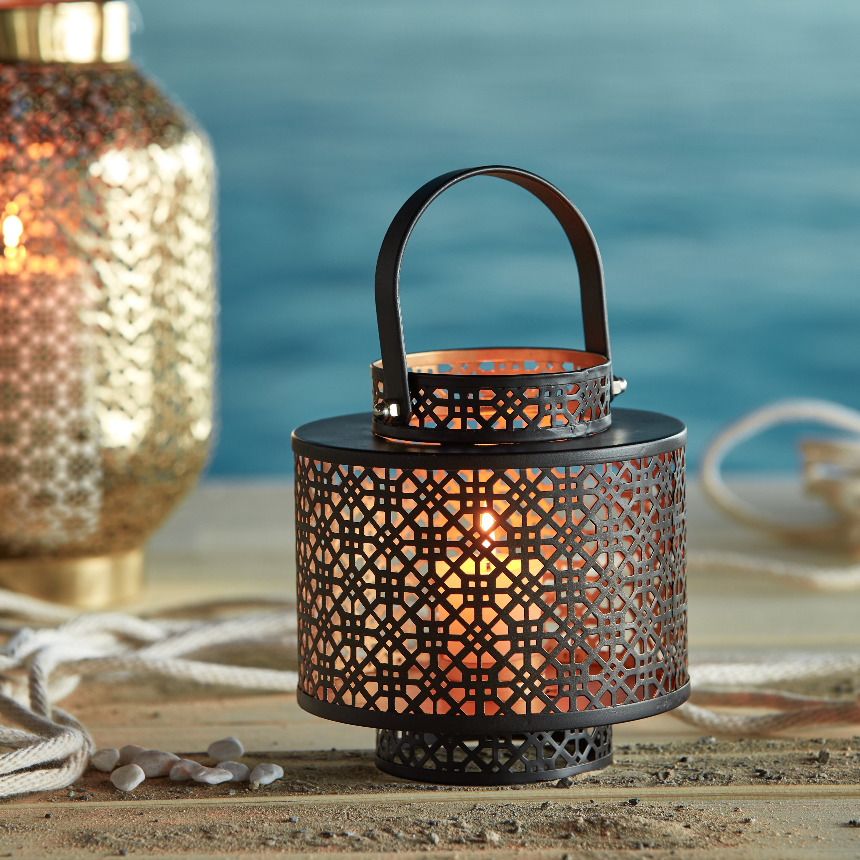 Shop Karla Metal Tealight Lantern - 15 cm Online | Homecentre Oman