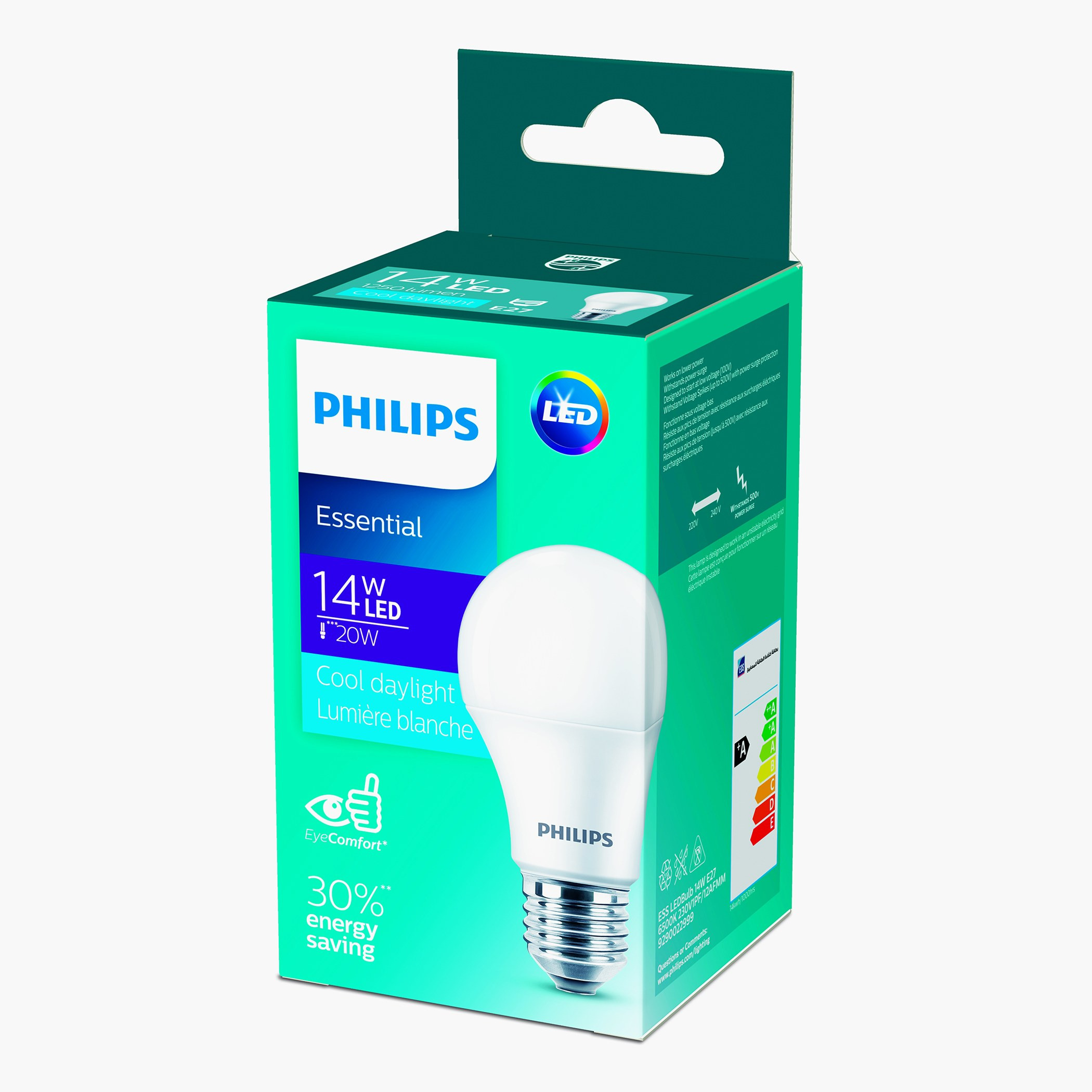 Shop Philips ESS LED Bulb - E27 14 W Warm White Light | Home Centre Qatar