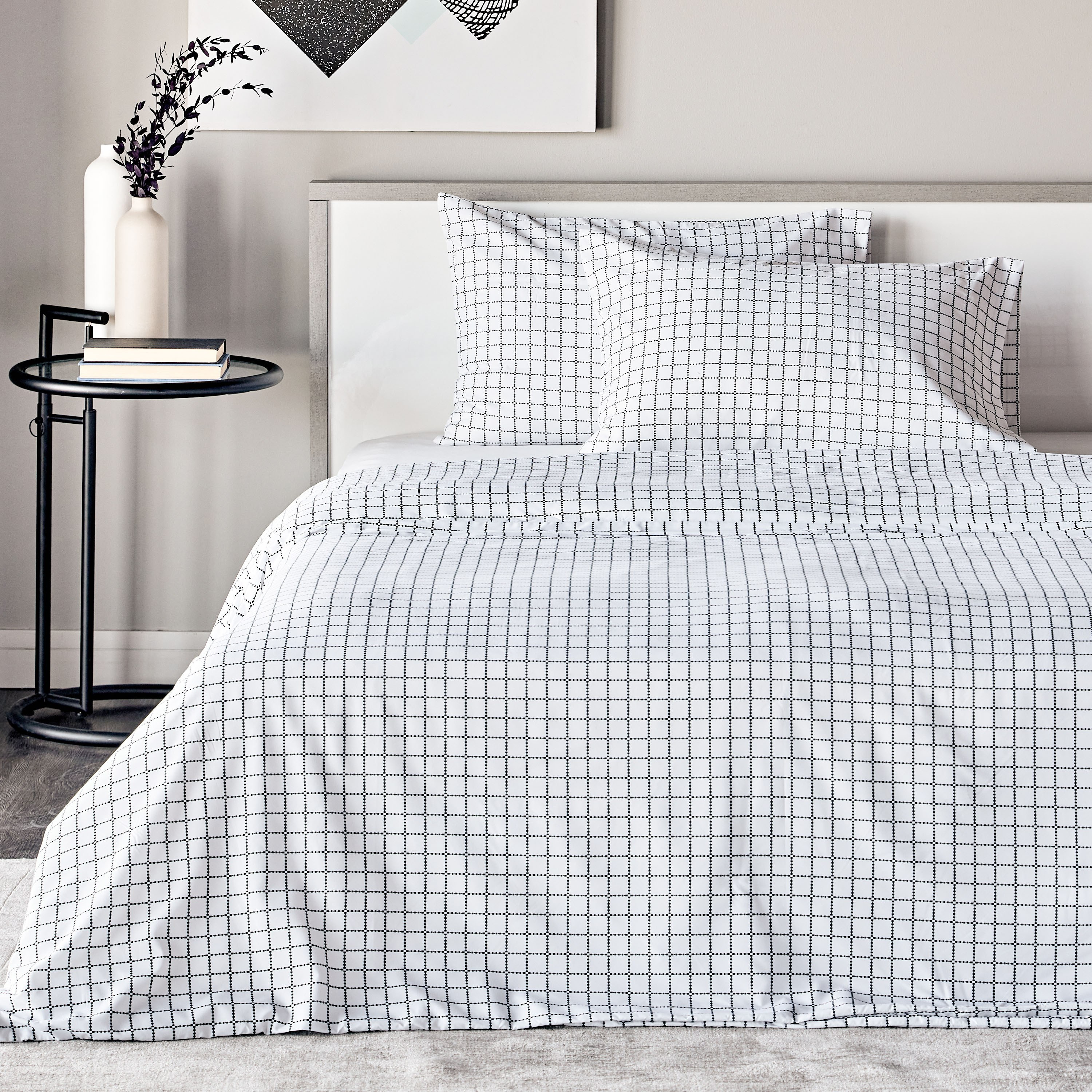 Grid 3 Piece Queen Duvet Cover Set 200x200 cm