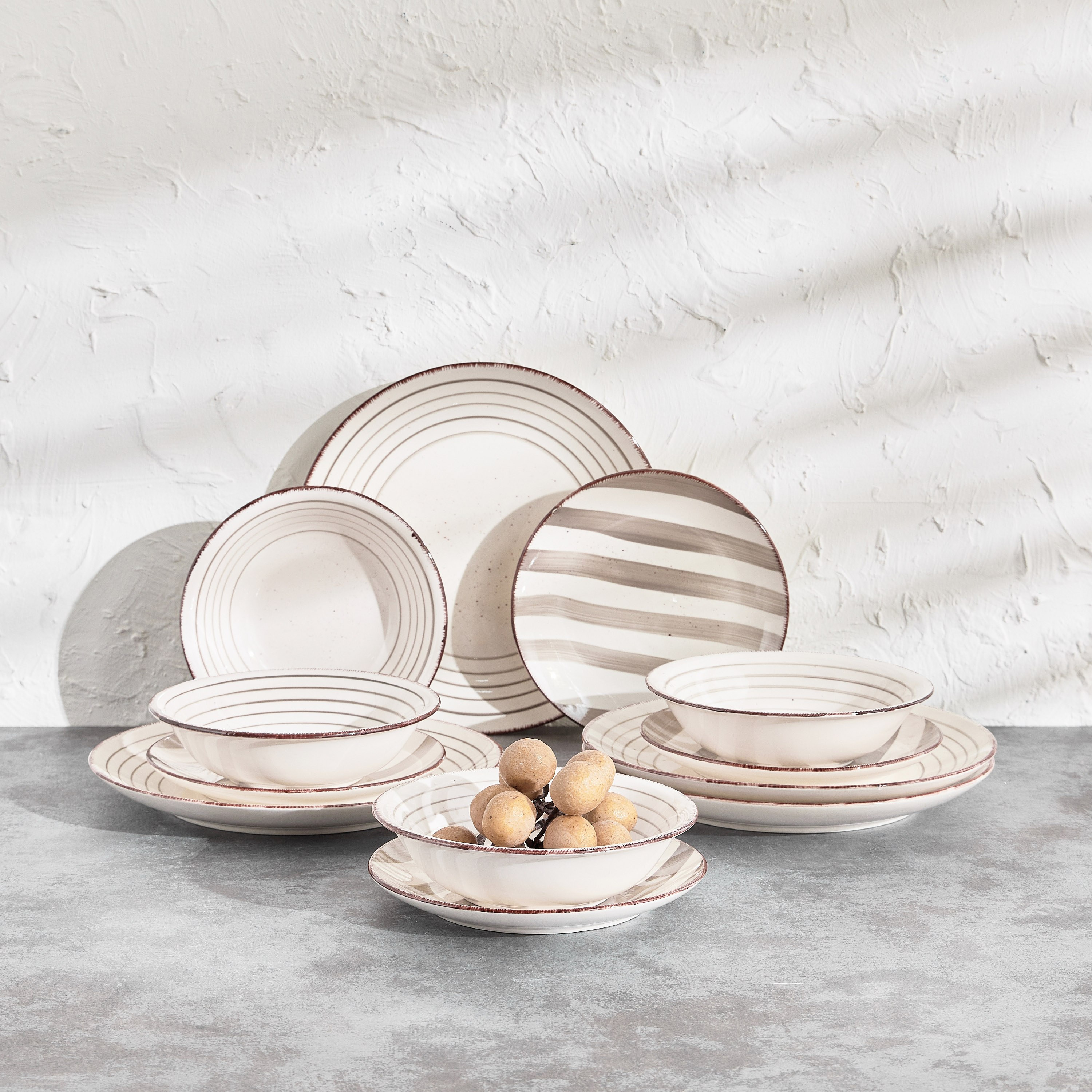 Shop Cabana 12-Piece Ceramic Dinner Set - Serves 4 | Home Centre Kuwait