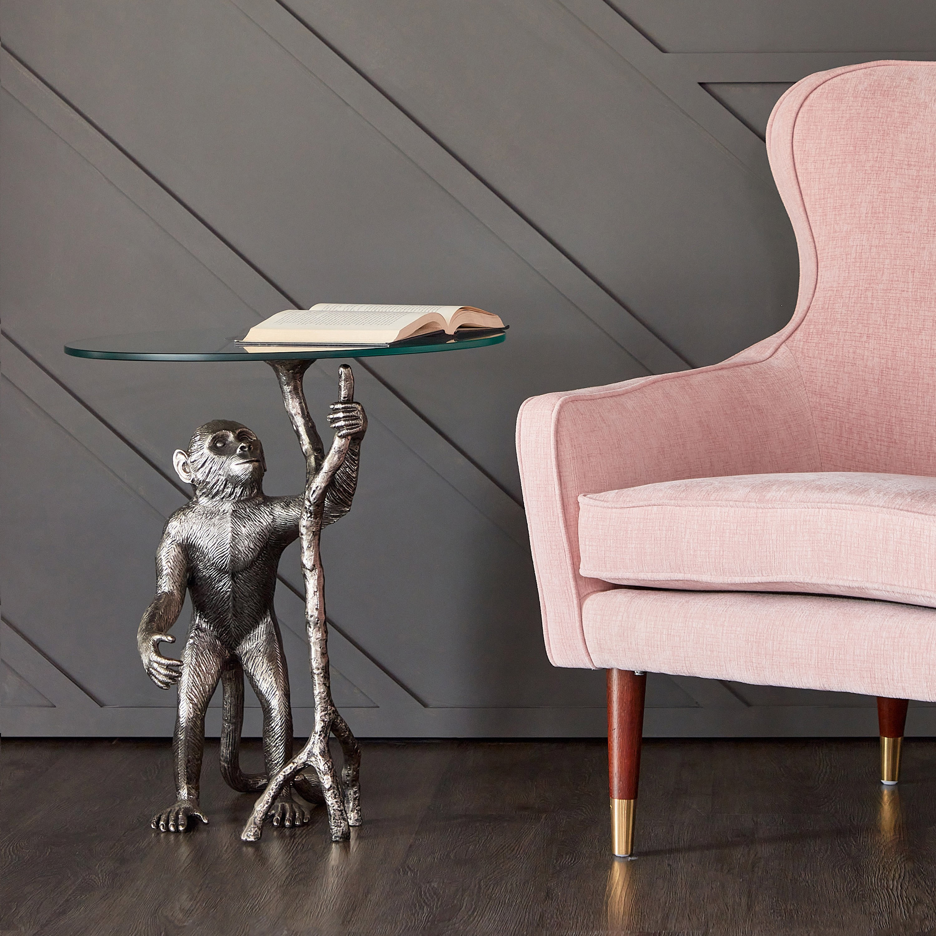 Shop Standing Monkey Glass Top Side Table | Homecentre Egypt