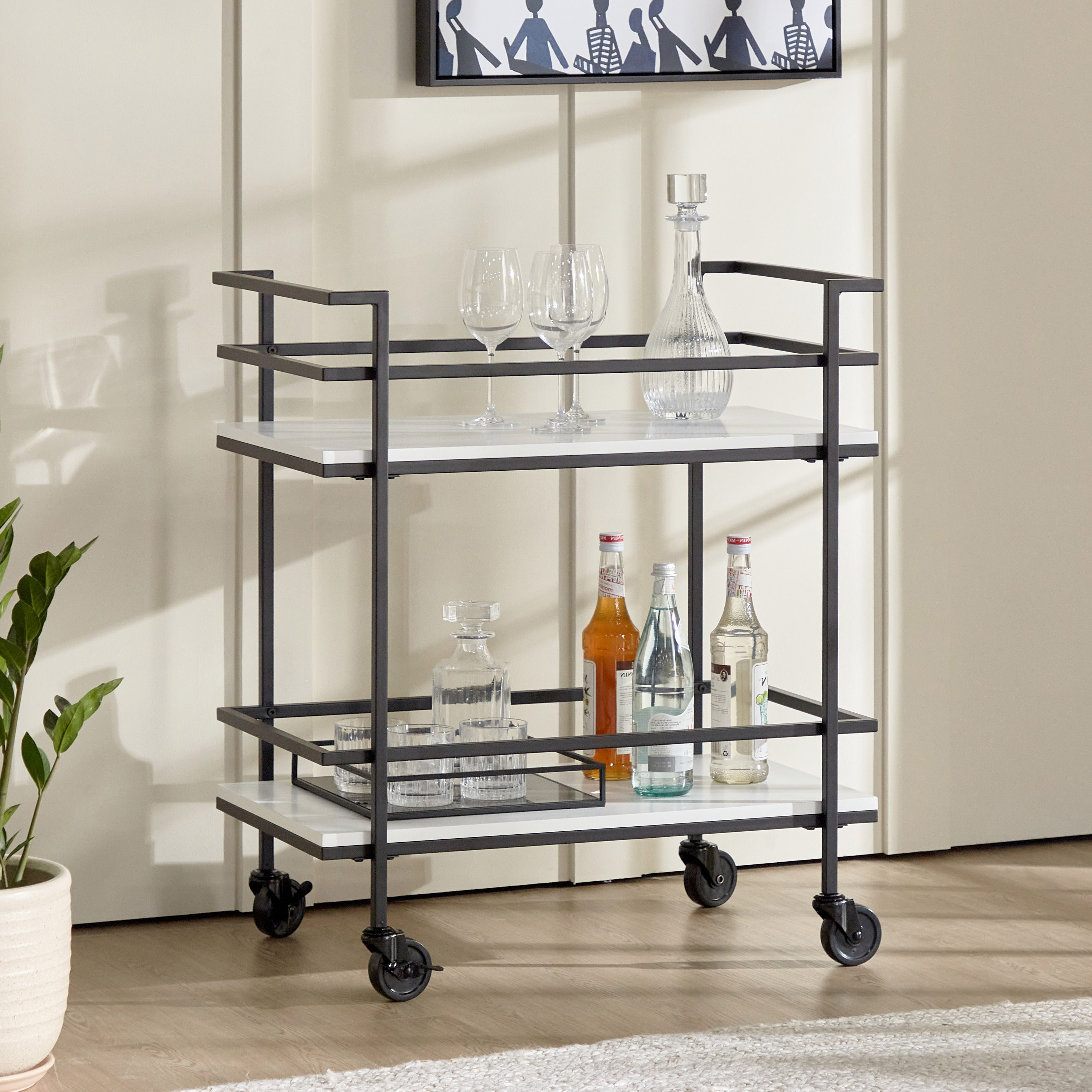 Shop Rectangular Serving Trolley | Home Centre Bahrain