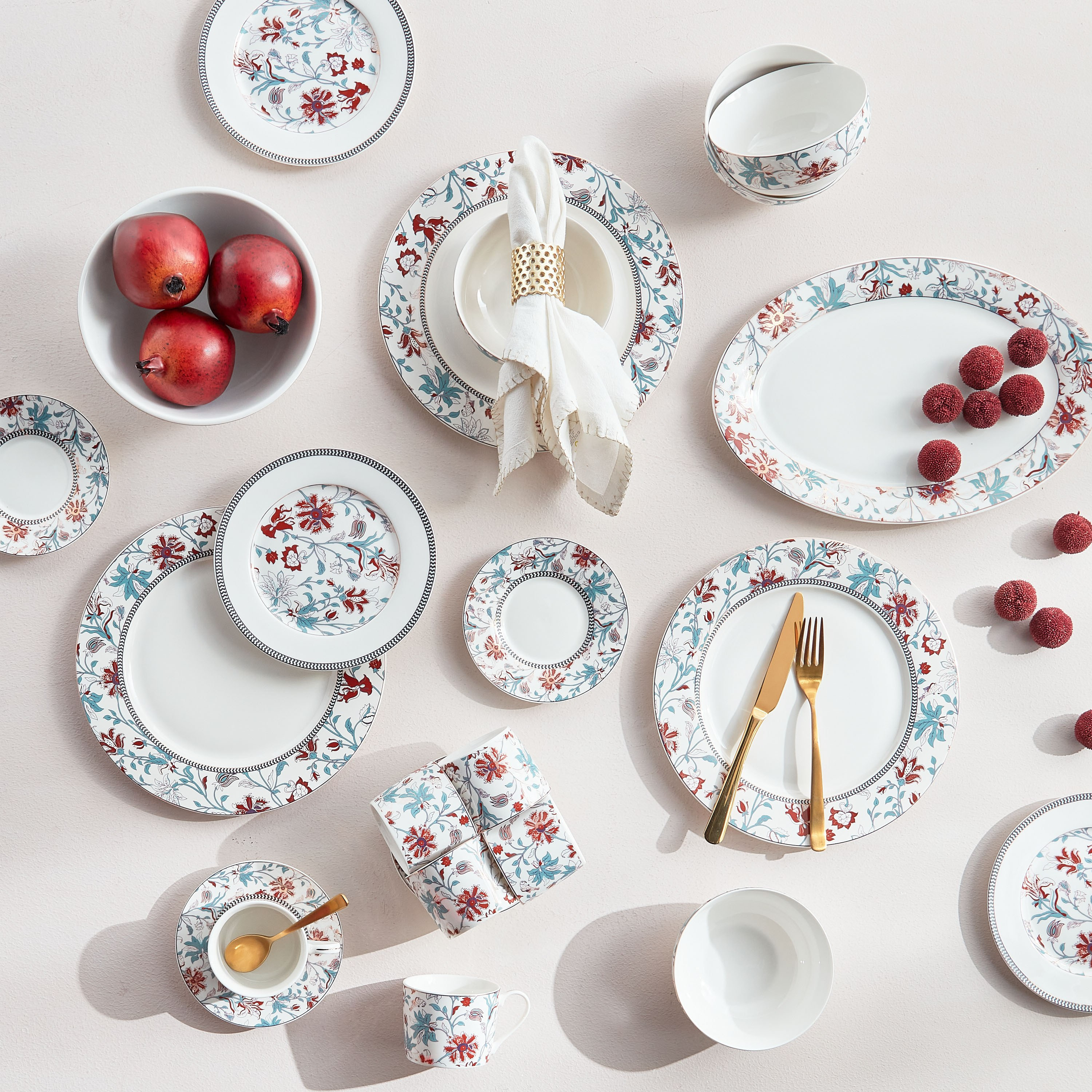 Shop Indus 44-Piece Ceramic Dinner Set - Serves 8 | Homecentre Oman
