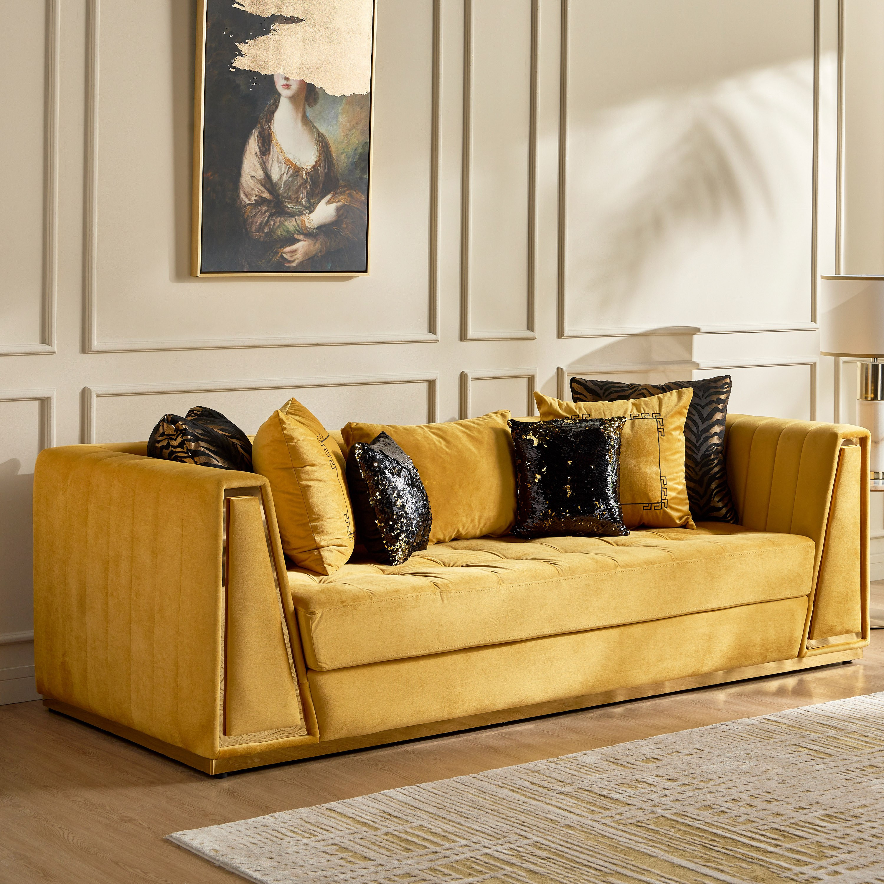 Velvet sofa price store