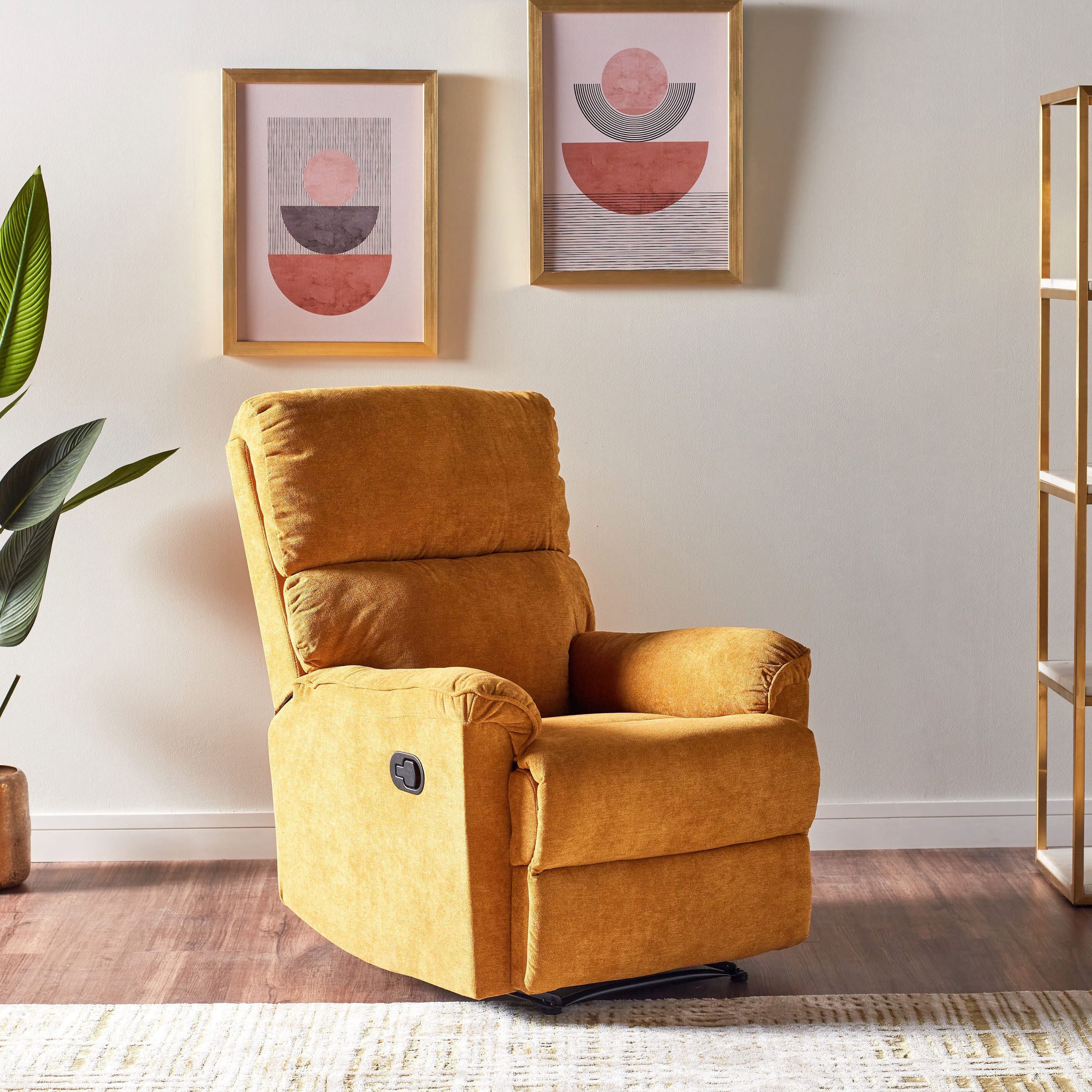 Shop Aaron Fabric Manual Recliner | Home Centre UAE