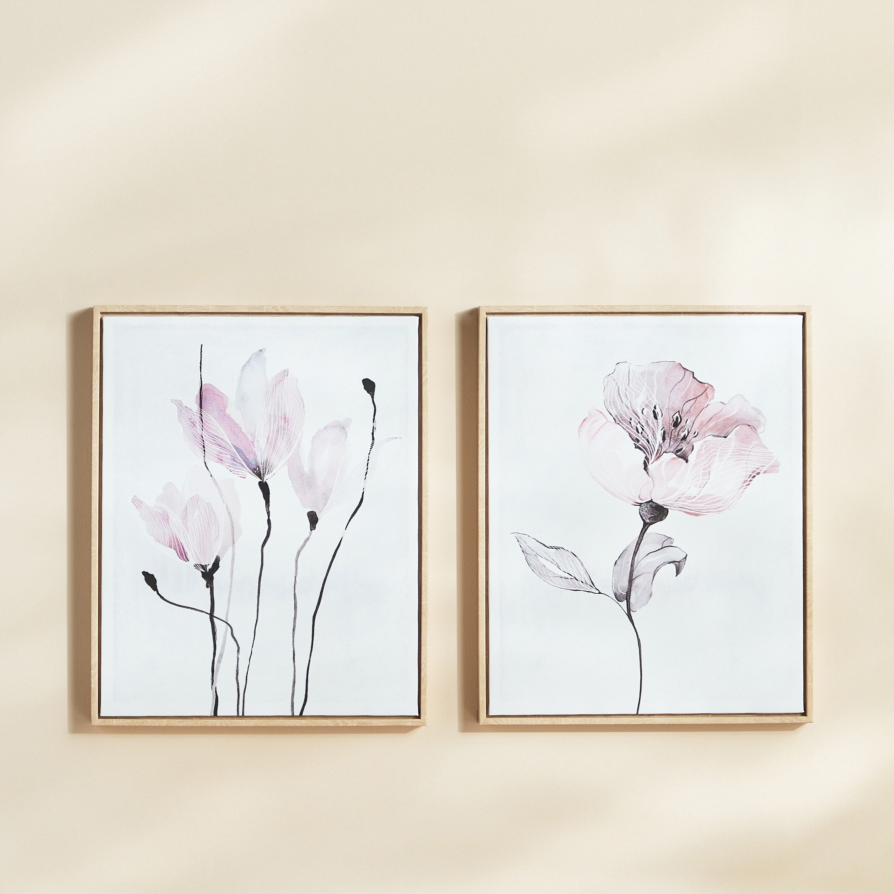 Shop Forever A Bloom 2-Piece Framed Canvas Wall Art Set - 50x40 cm ...