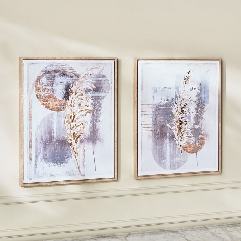 Shop Bunch 2 Piece Framed Canvas Wall Art Set 40x50 Cm Home Centre Uae