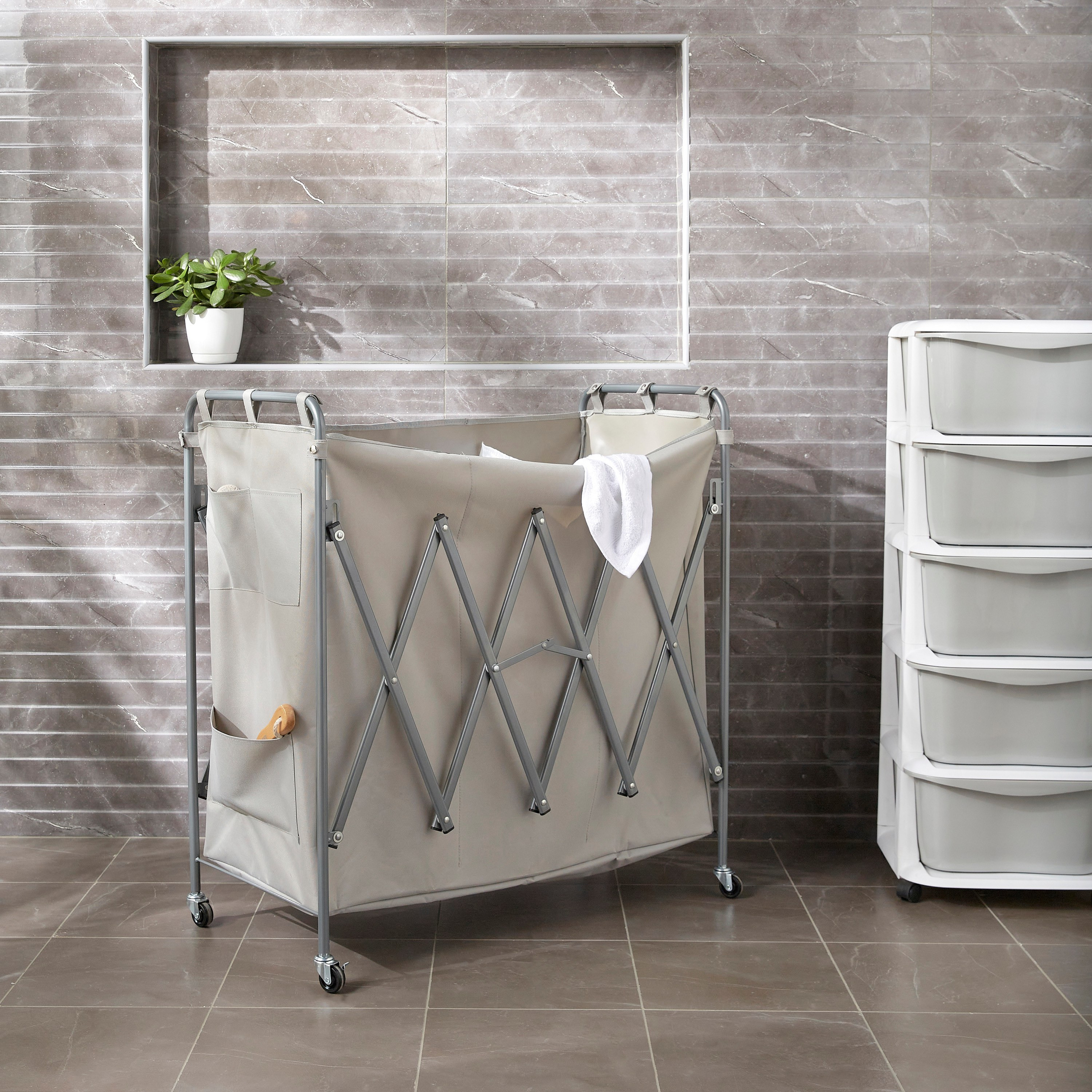 Shop Selma 3 Bag Laundry Sorter Home Centre UAE