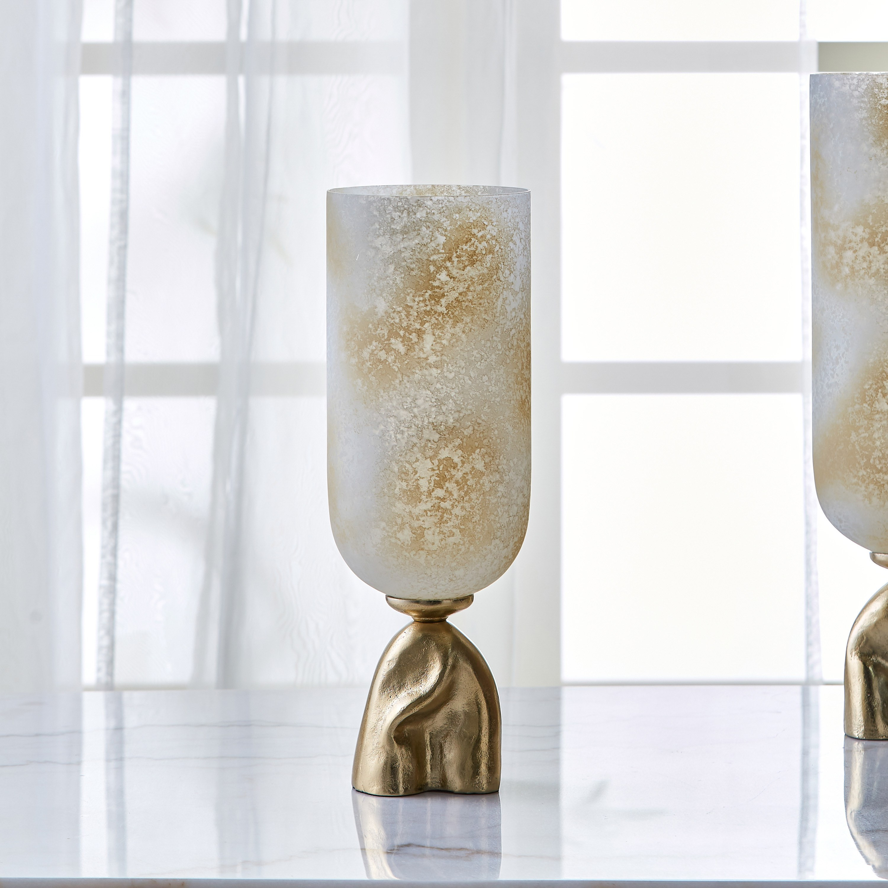 Shop Nature's Spectral Monroe Glass Footed Vase - 44 cm Online ...