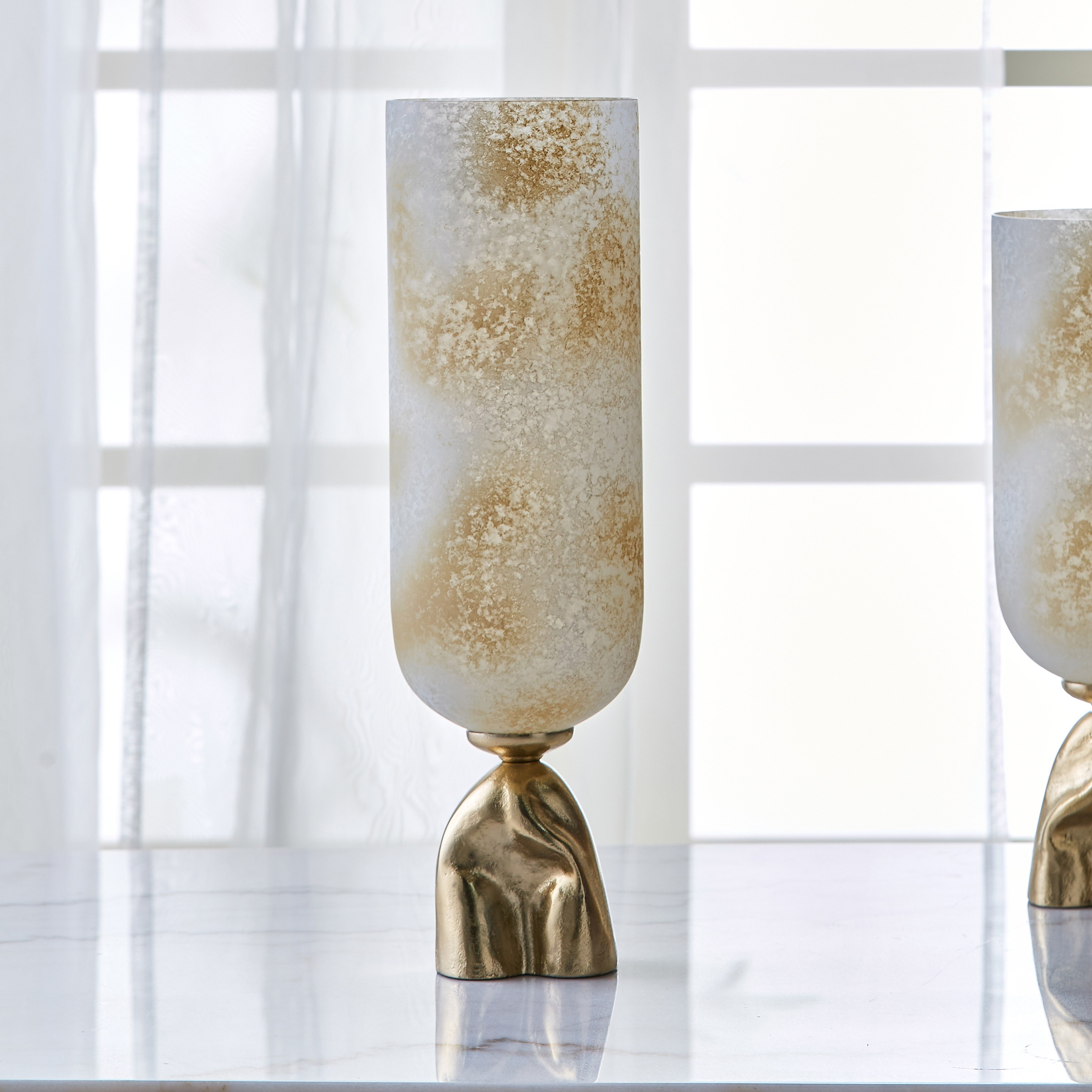 Shop Natures Spectral Monroe Glass Footed Vase - 52 cm Online | Home ...