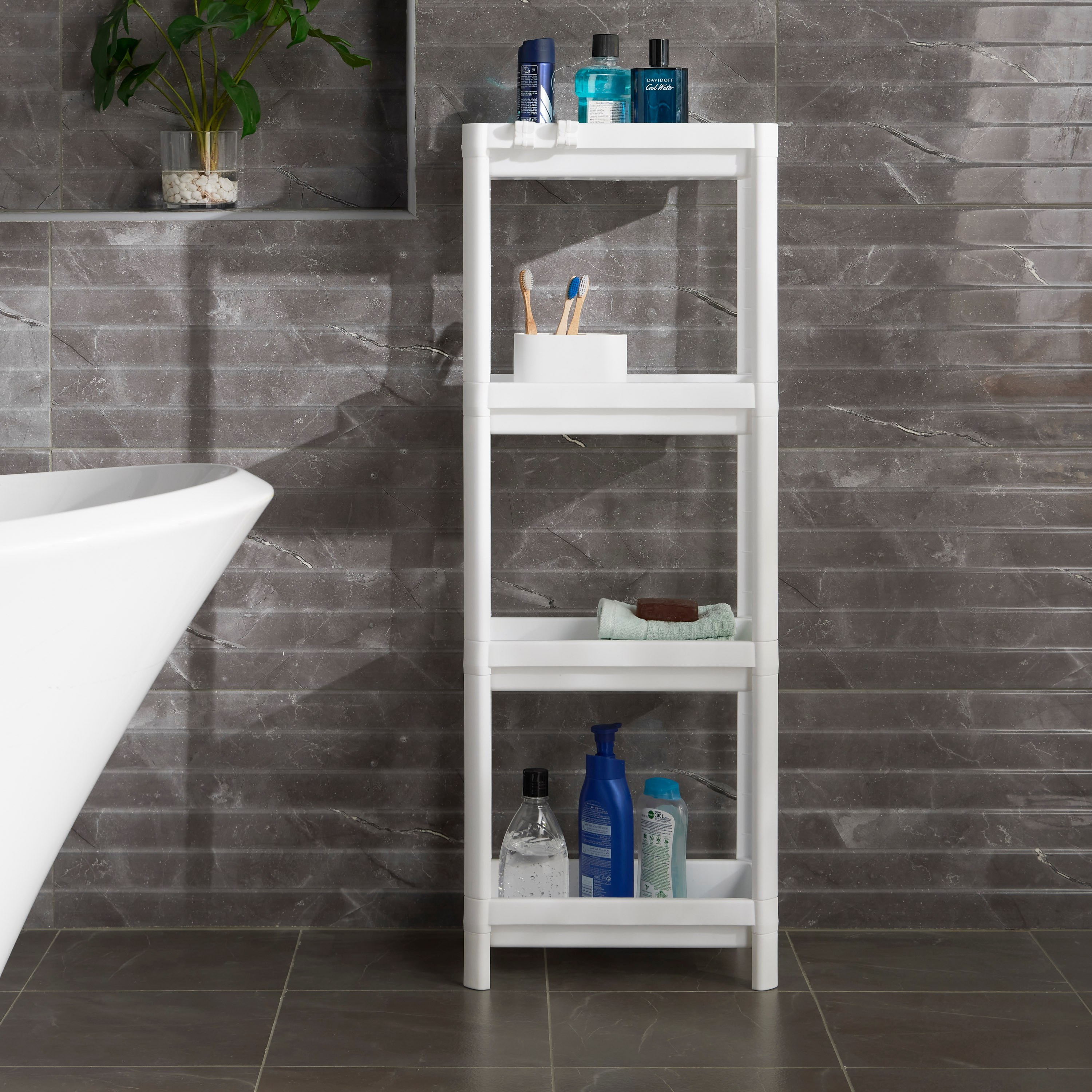 Shop Drake 3-Tier Corner Bath Rack Online | Home Centre Saudi