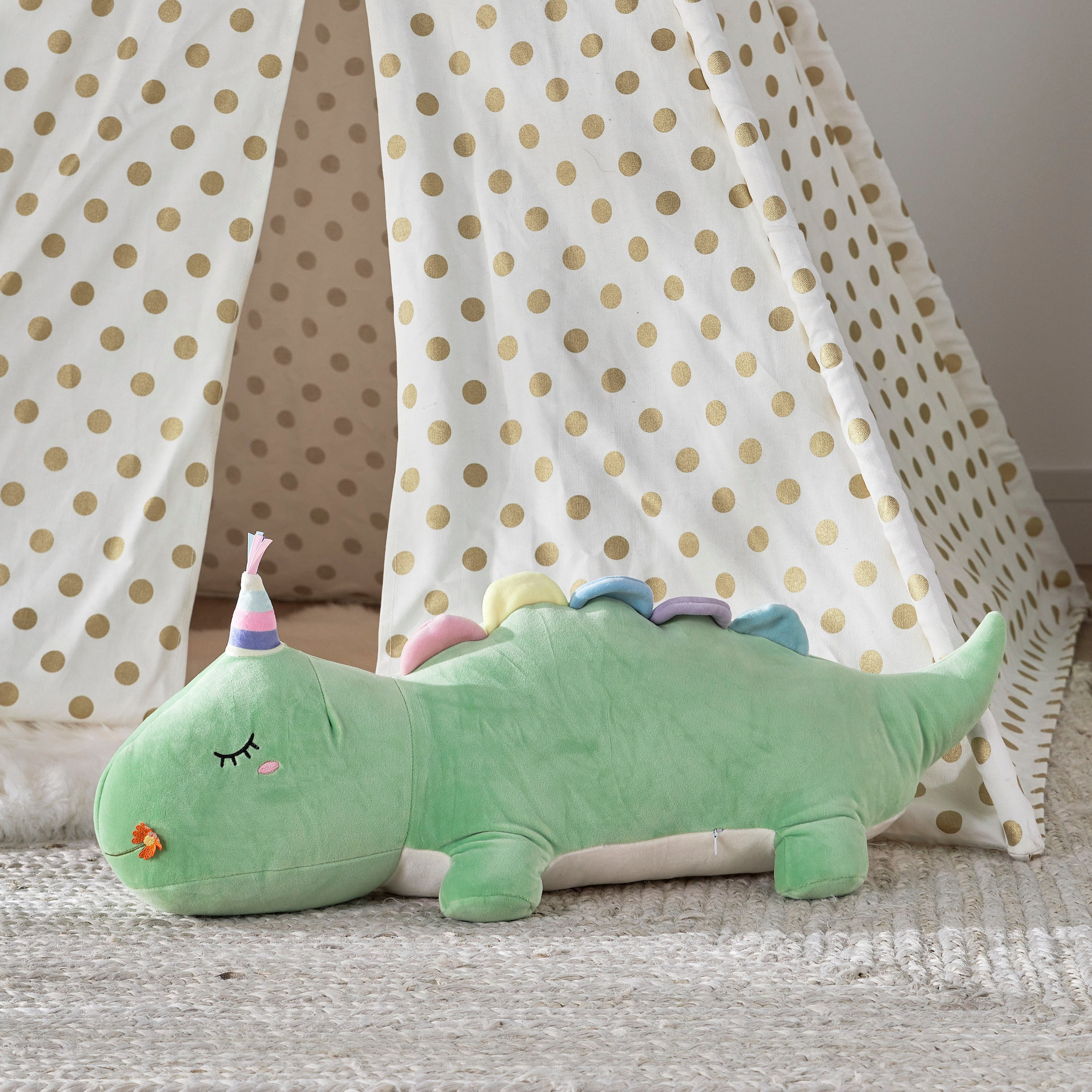 Shop Val Sleeping Dino Soft Toy - 80 cm | Home Centre UAE